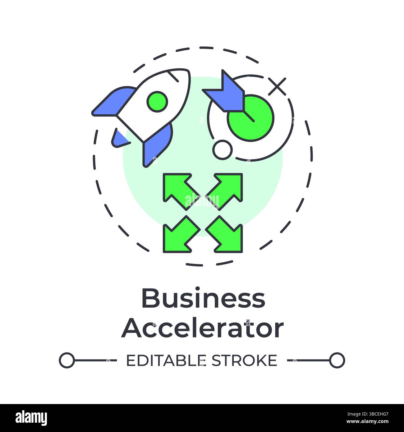 Business accelerator multi color concept icon Stock Vector Image & Art ...