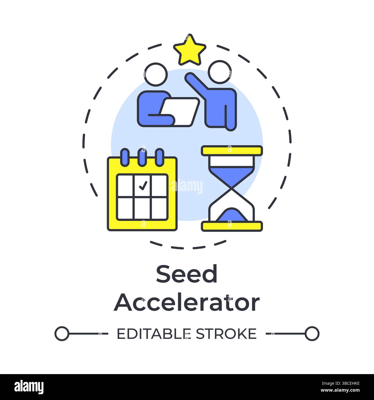 Seed accelerator multi color concept icon Stock Vector Image & Art - Alamy