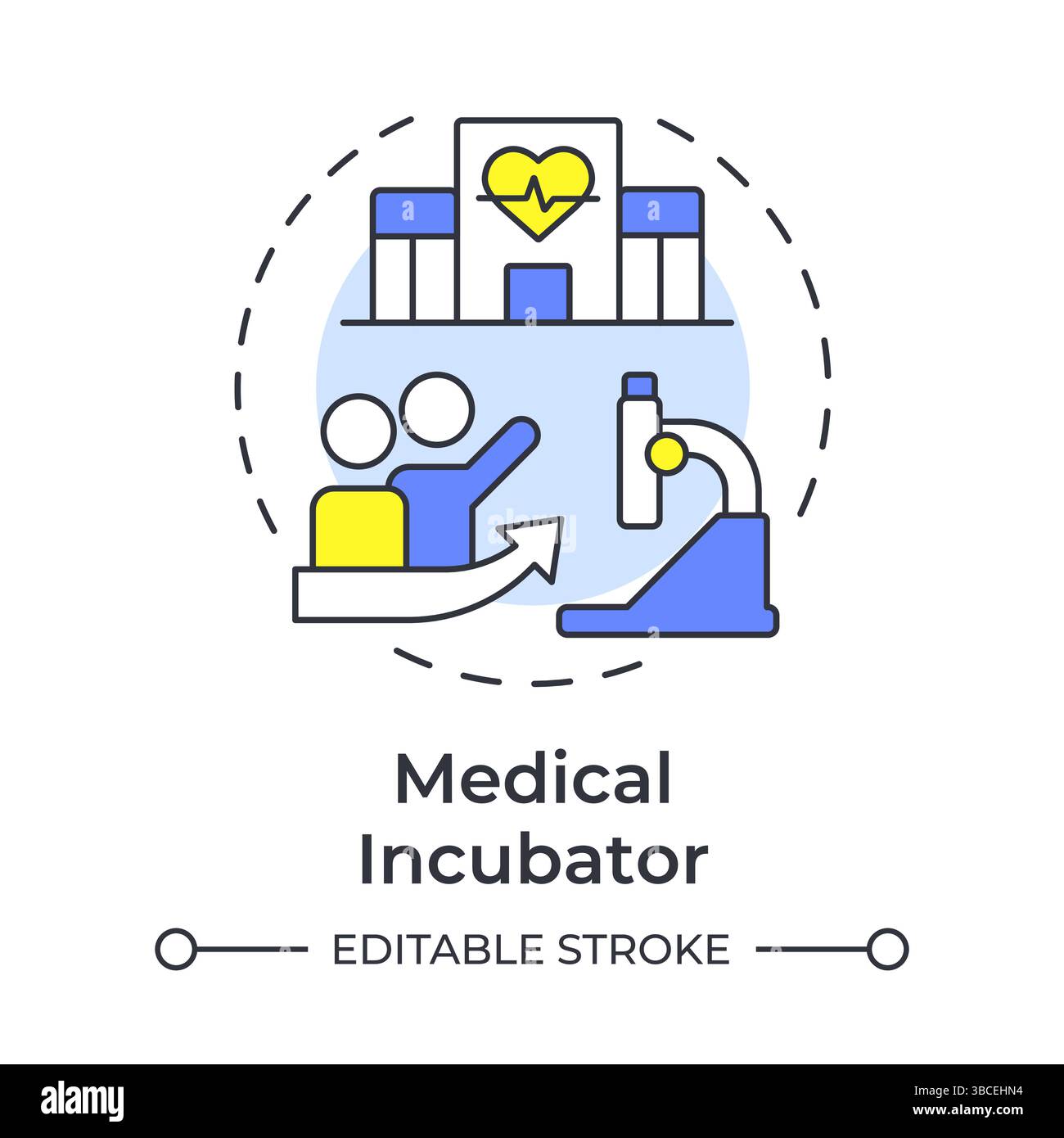 Medical incubator multi color concept icon Stock Vector Image & Art - Alamy