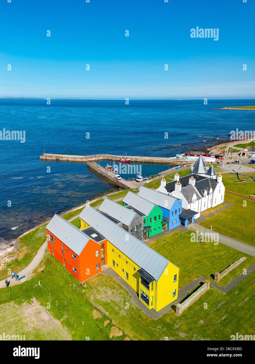 Aerial view of John O’ Groats hotel in John O’ Groats, Caithness ...