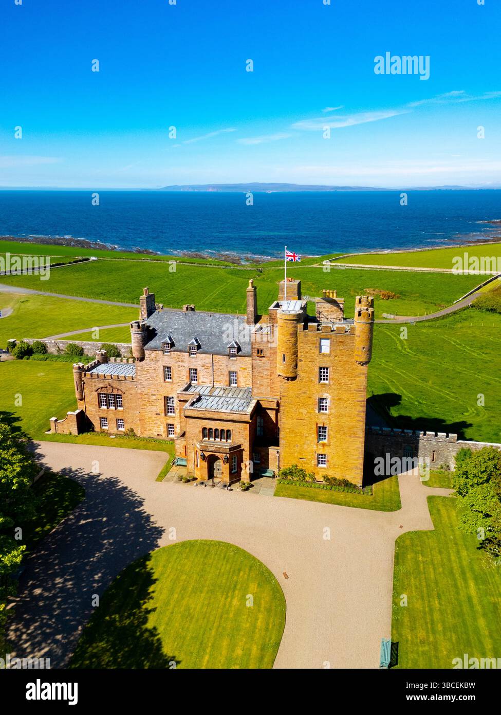 Aerial view of Castle of Mey, Caithness, Scotland, UK Stock Photo - Alamy