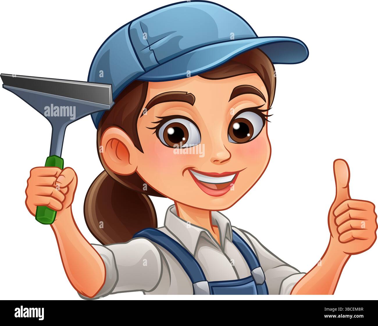 Female worker cleaning up Stock Vector Images - Alamy