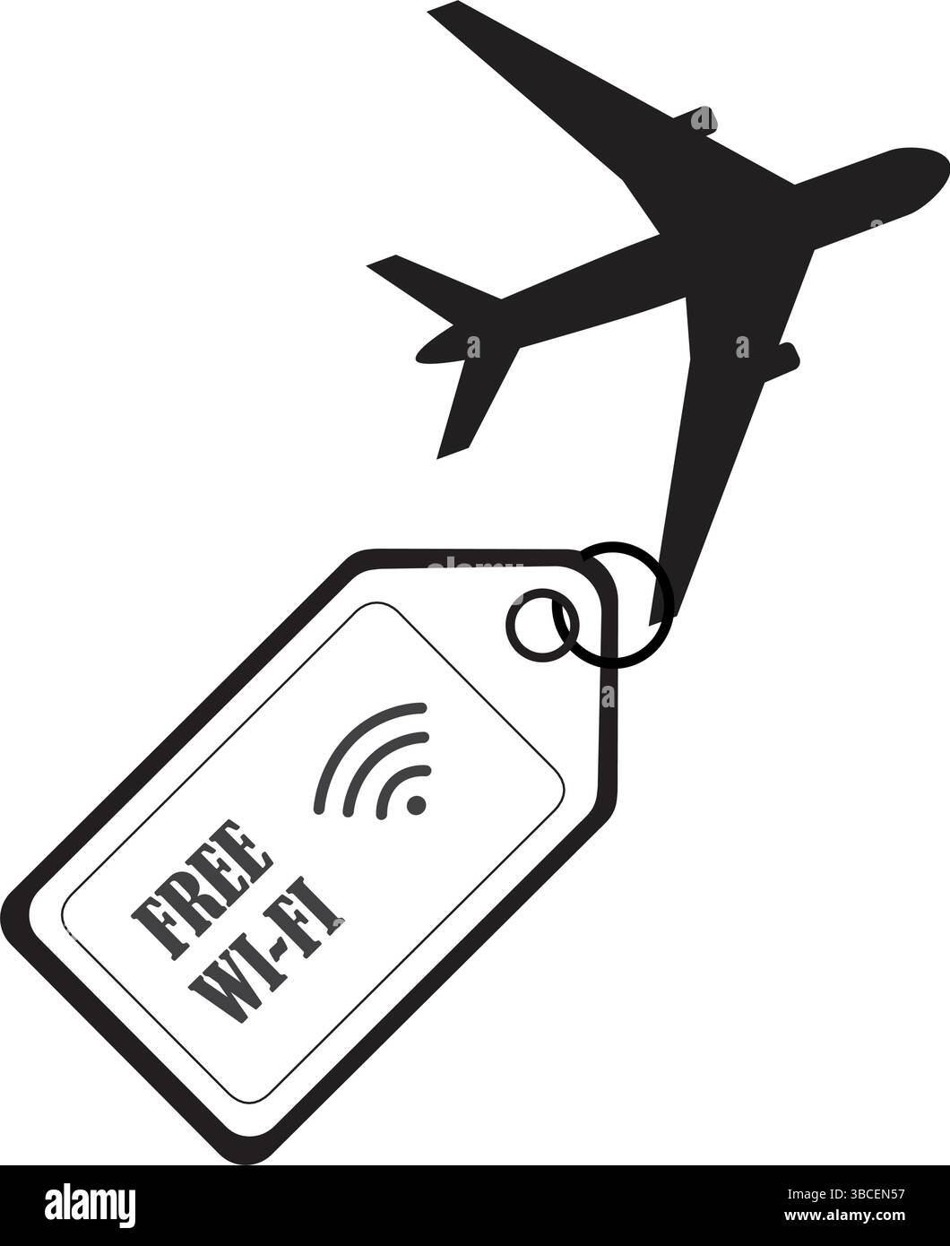 Connection symbol to plane Stock Vector Images - Alamy