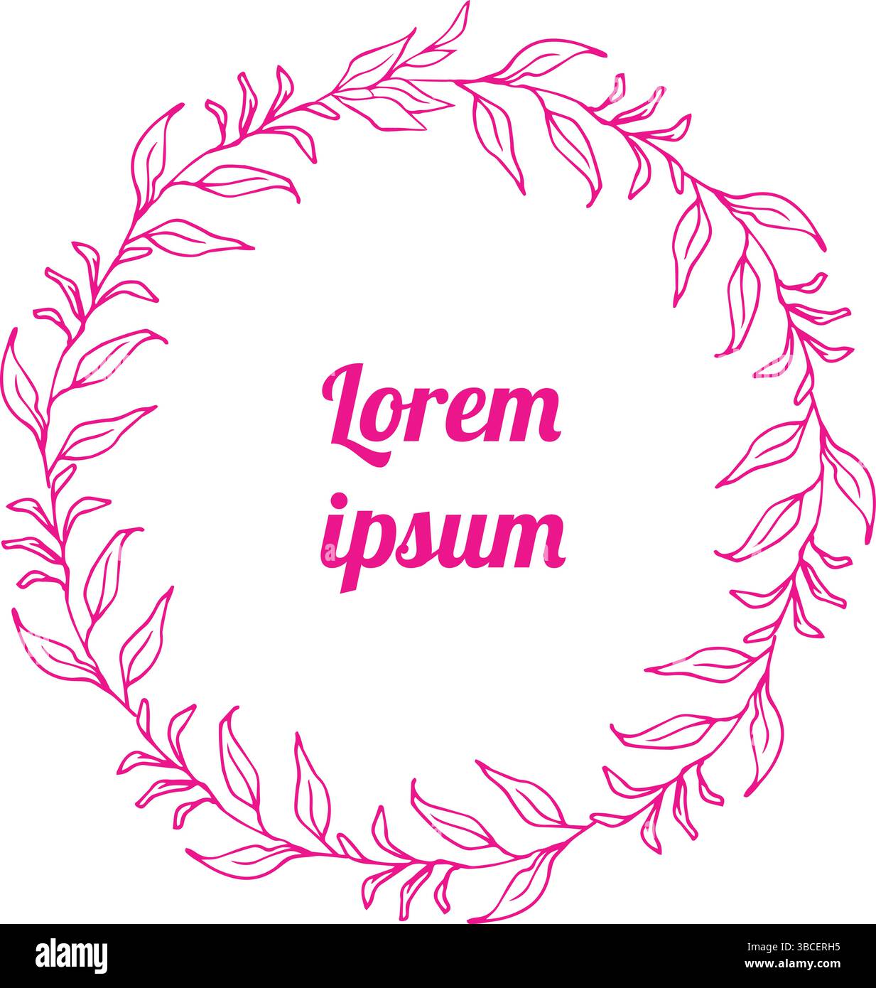 Frame border olive branches Cut Out Stock Images & Pictures - Alamy