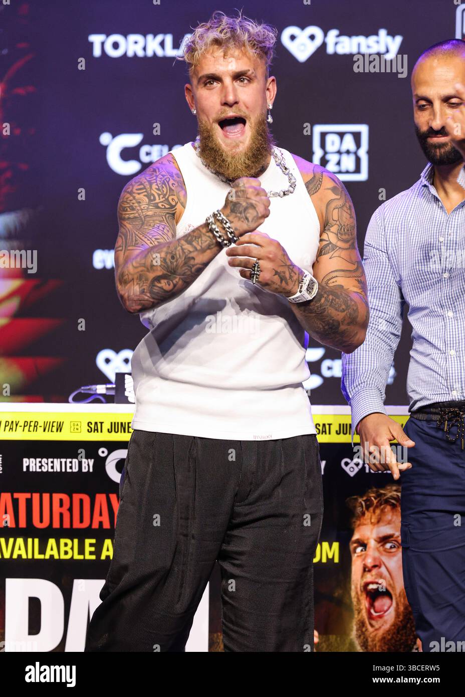 HOLLYWOOD, LOS ANGELES, CALIFORNIA, USA - MAY 14: American professional boxer, influencer and ...