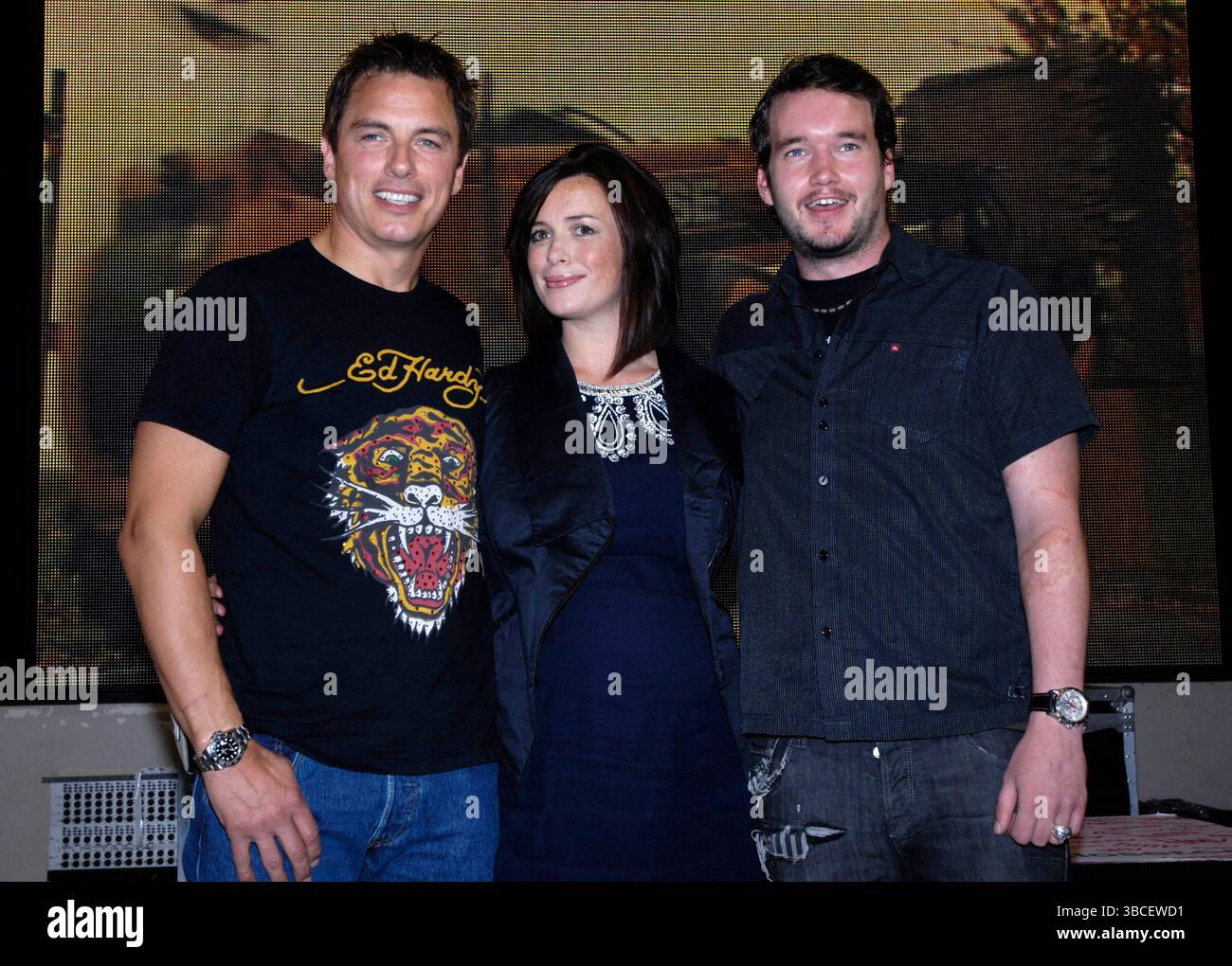 John Barrowman, Eve Myles and Gareth David-Lloyd at a DVD signing of ...