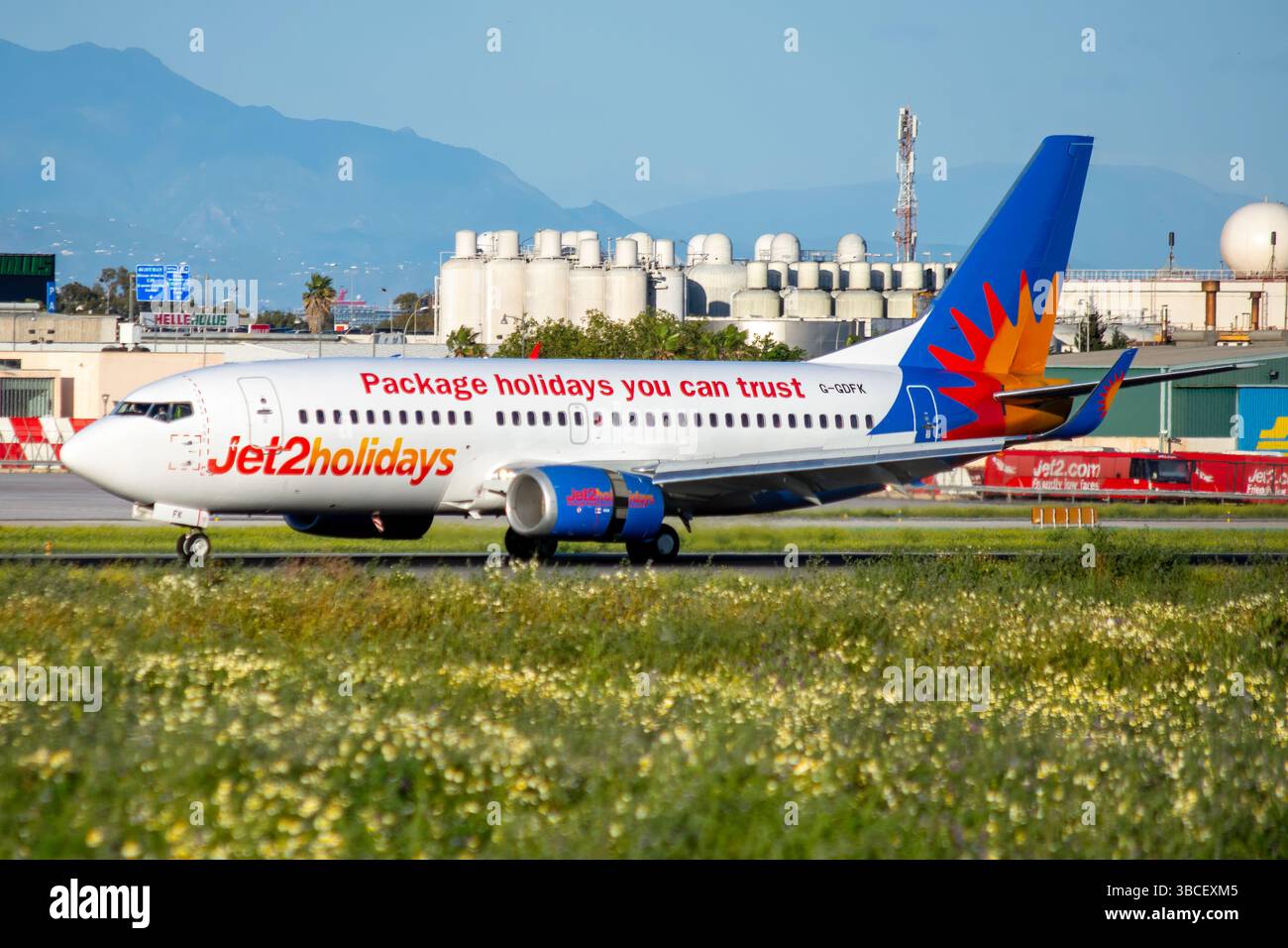 Jet2 Boeing 737-300 airliner at Malaga Airport, Costa del Sol Stock ...
