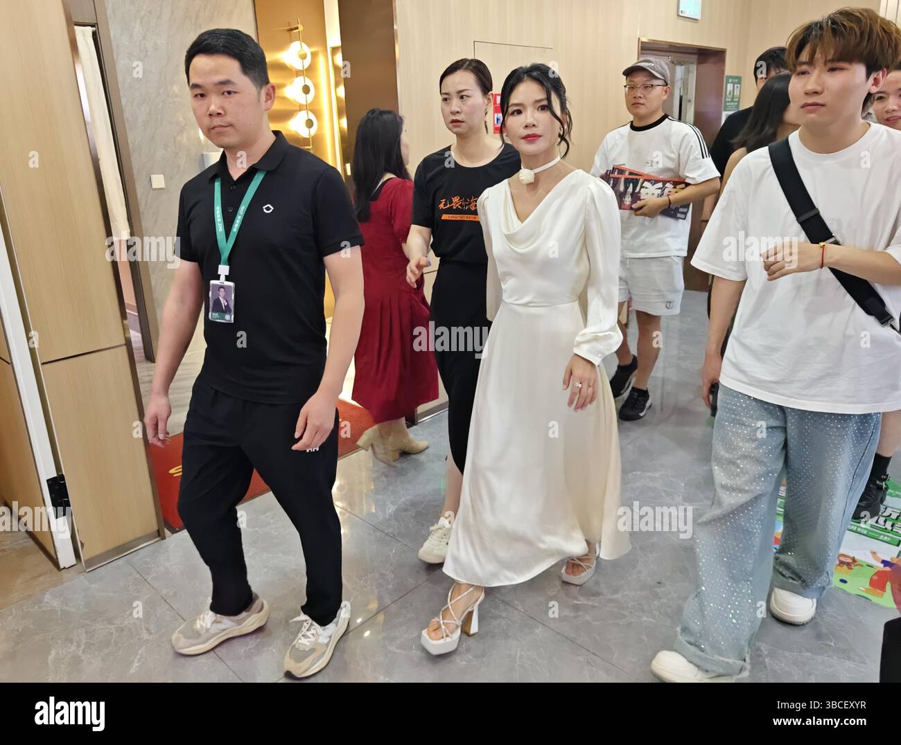 Chinese singer and actress Huang Ying attends an activity in Wuhan City ...