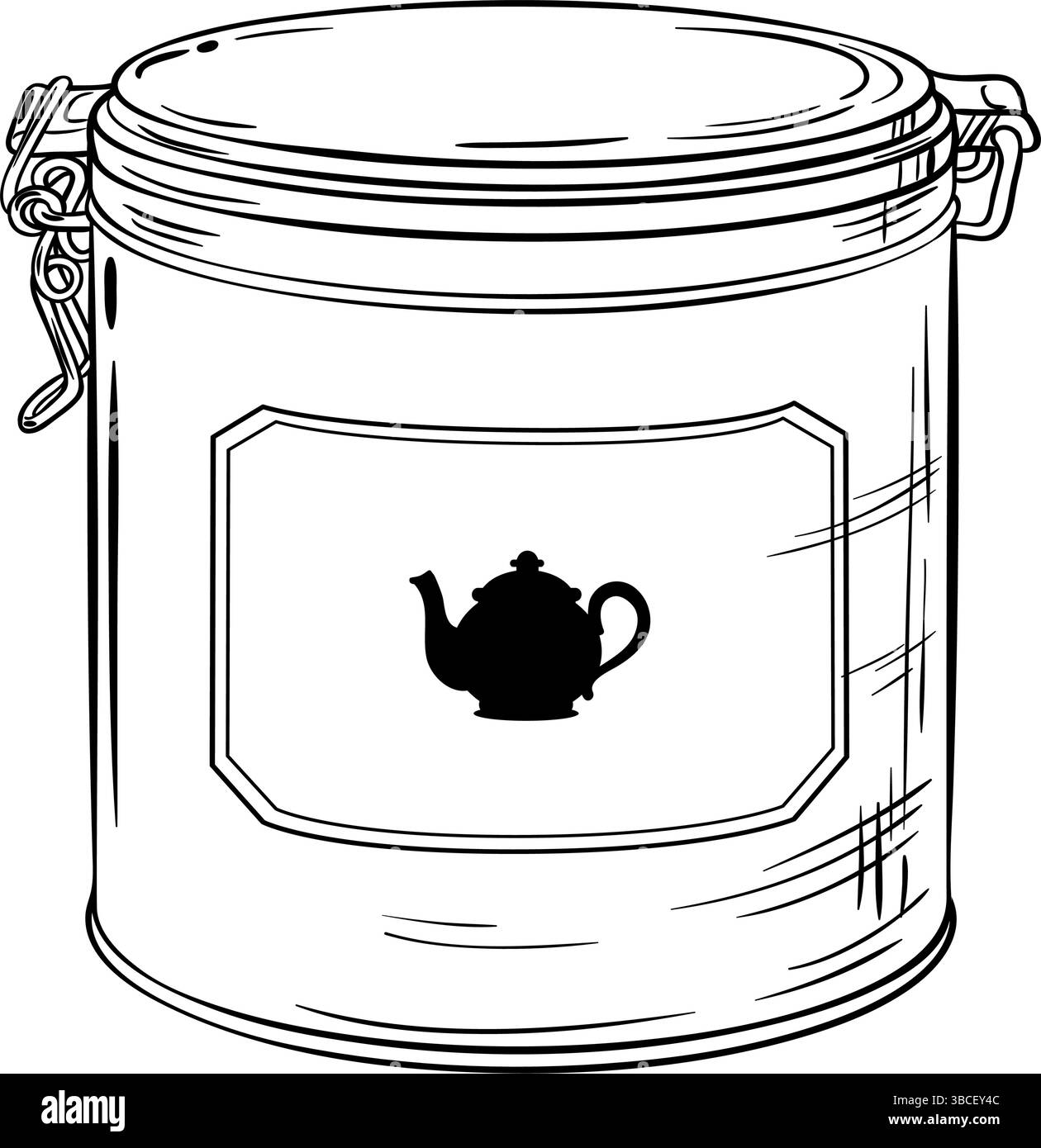 Tin Packaging Isolated Outline Illustration Stock Vector Image & Art ...