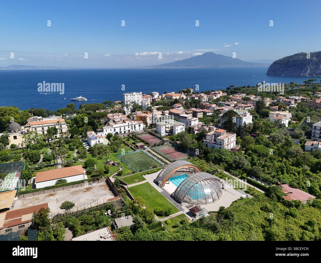 aerial view of MSC Sporting Club Swimming Pool, Sant' Agnello ...