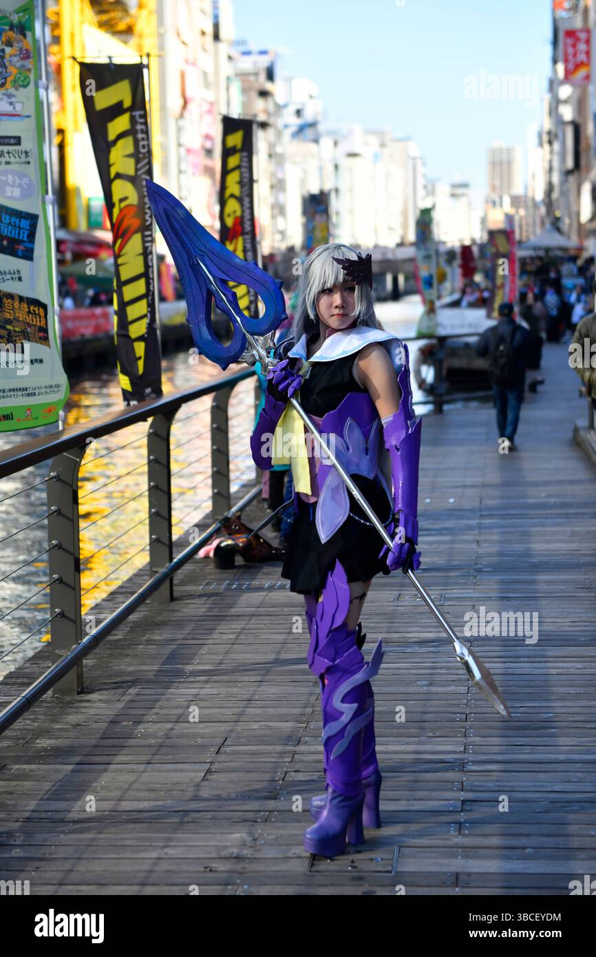Young people dressed in cosplay costume in Osaka,Honshu,Japan,Asia ...