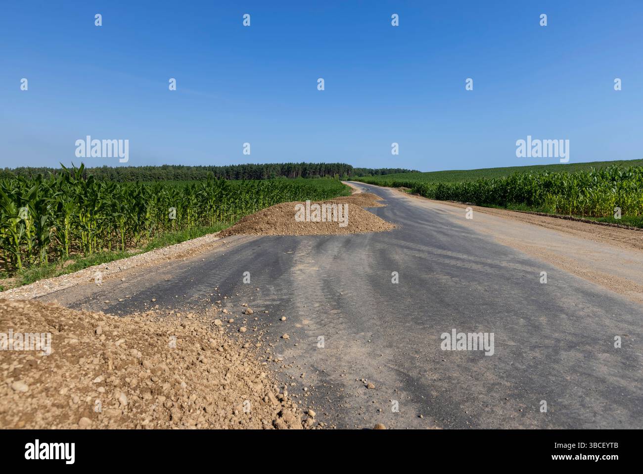 Construction and repair of a new highway in rural areas, a narrow paved ...