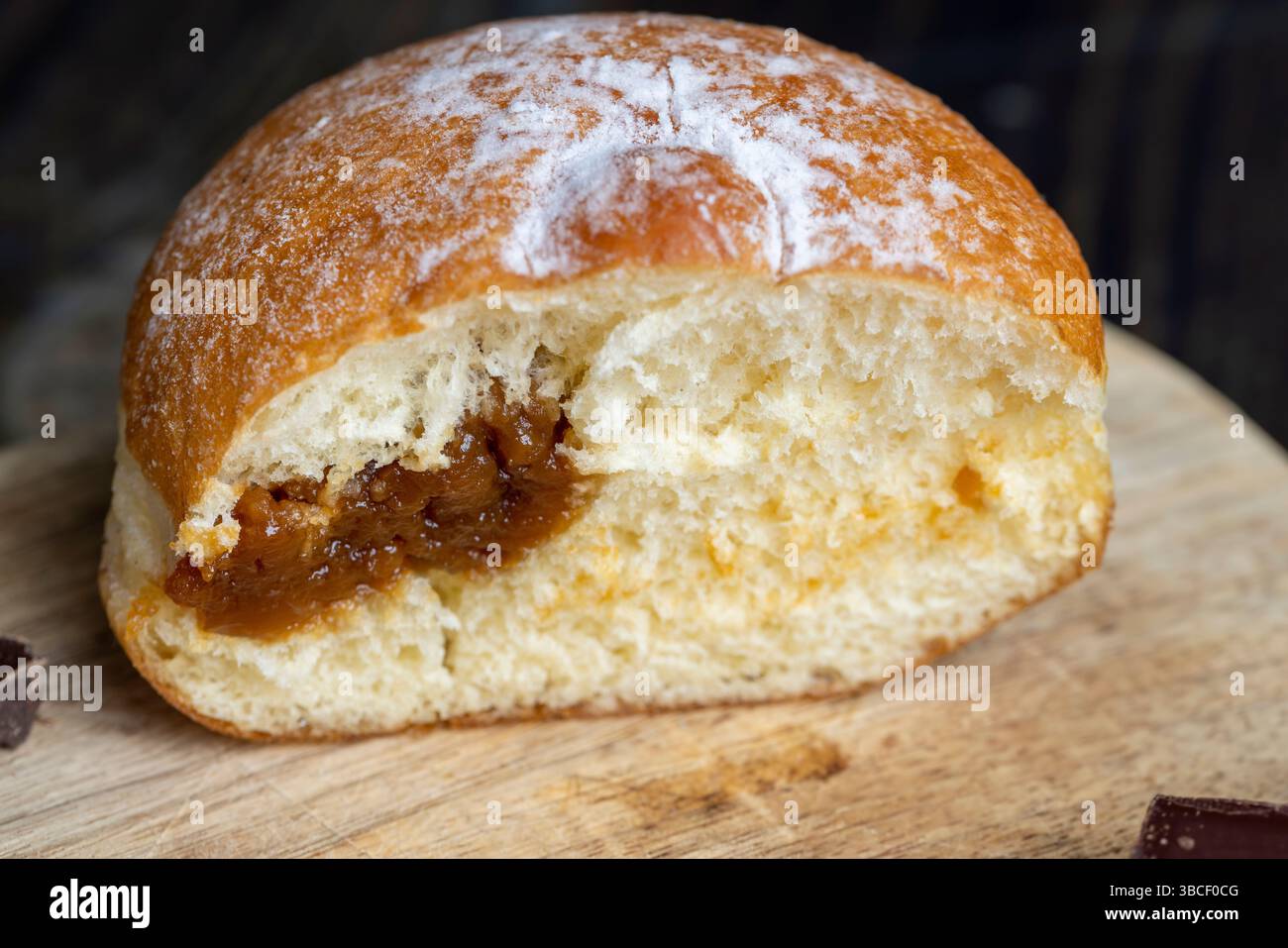 Yeast sweet donuts stuffed with boiled condensed milk , sweet donuts ...