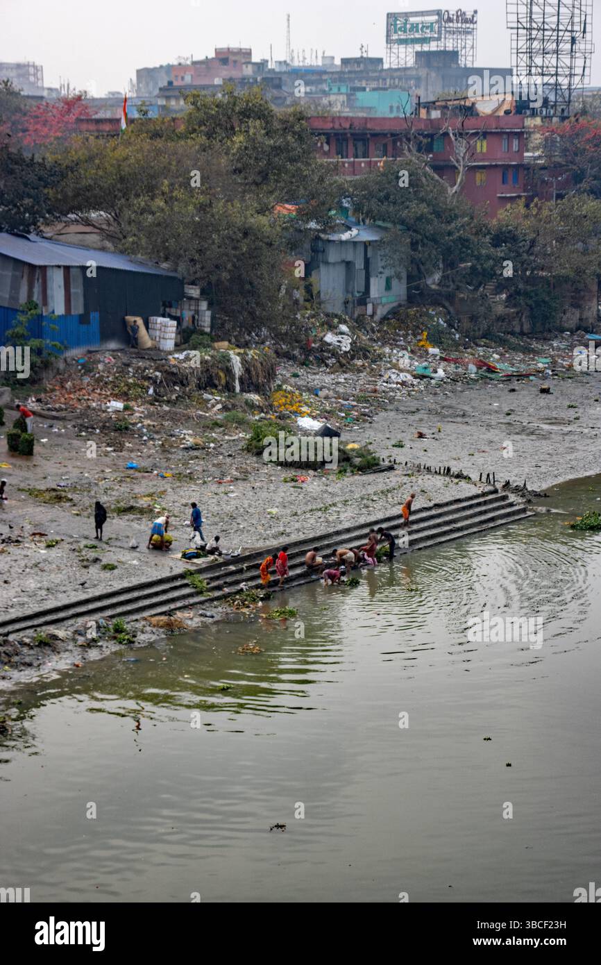 KOLKATA, WEST BENGAL, INDIA - FEBRUARY 20, 2024 distant view of the ...