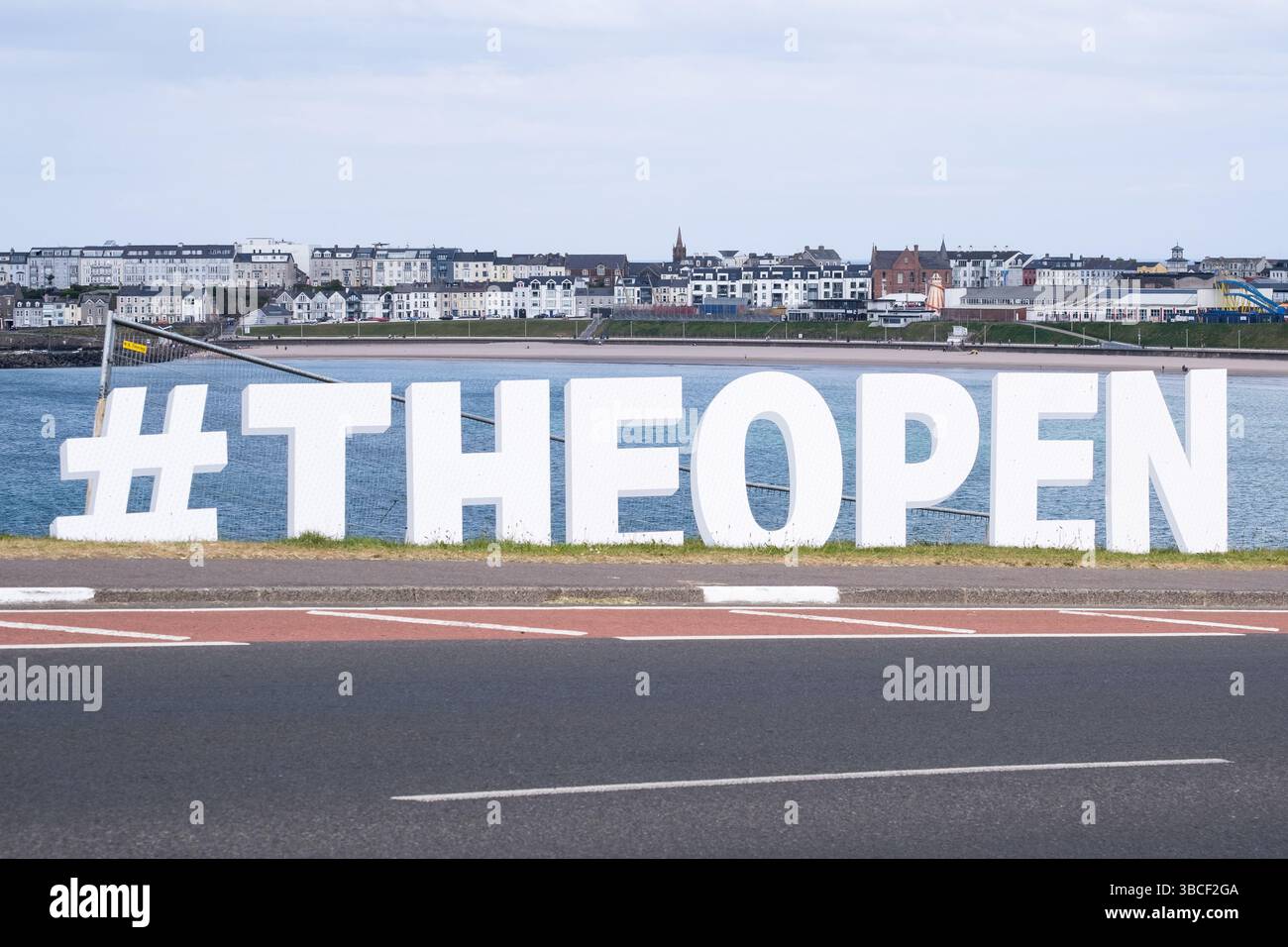 Portrush, Northern Ireland - May 19th, 2025: sign for The Open ...