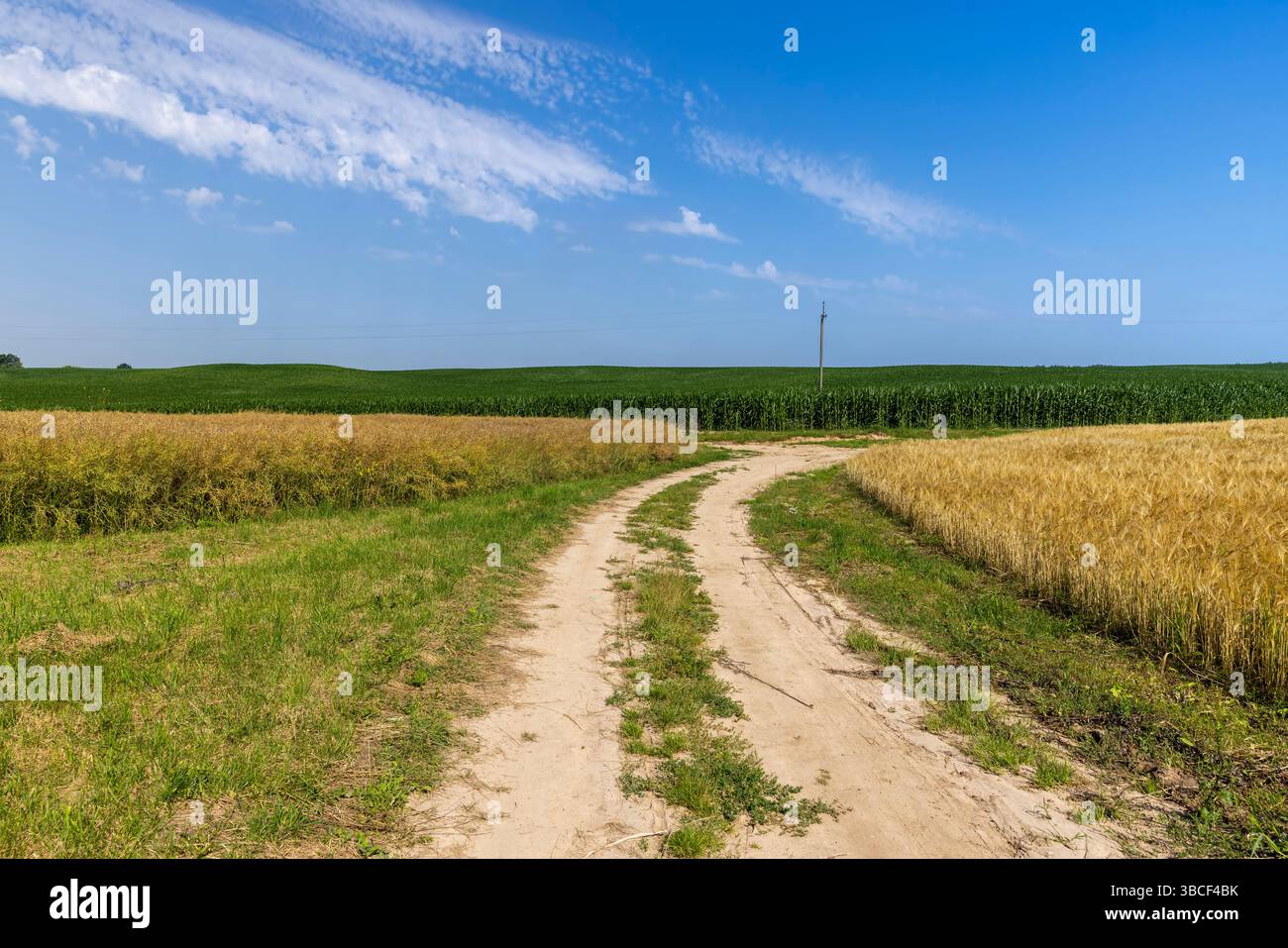 Gravel highway in rural areas , a simple primitive road for the ...