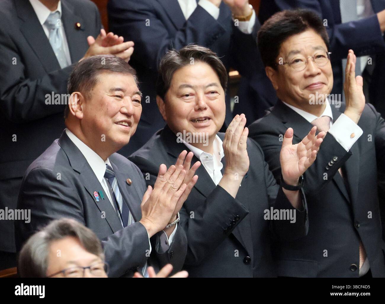 May 20, 2025, Tokyo, Japan - Japanese Prime Minister Shigeru Ishiba (L ...