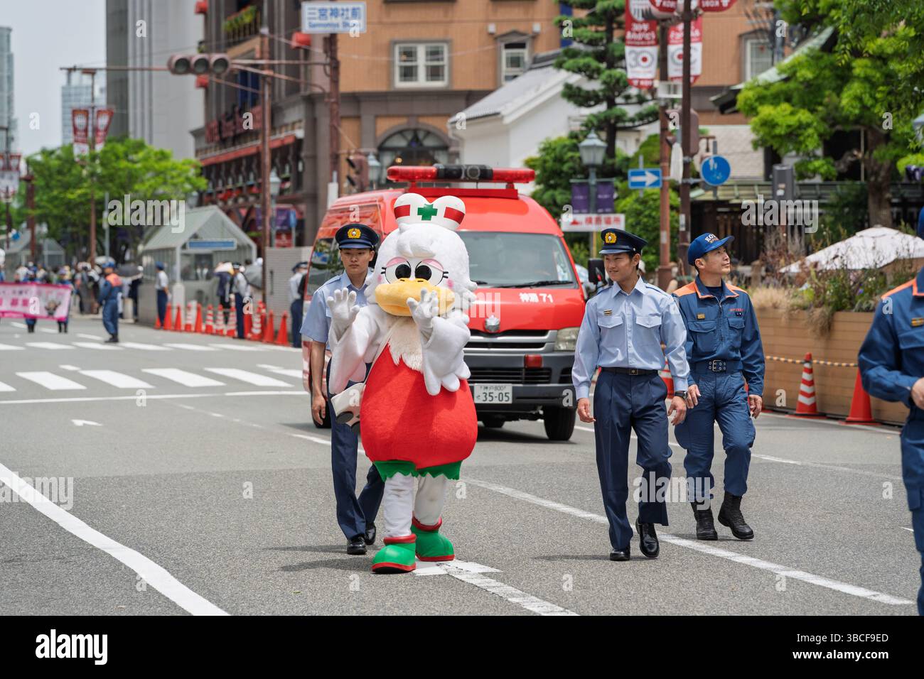 Kobe, Hyogo, Japan - May 18 2025 : 'Piipo' the mascot of Kobe City Fire ...