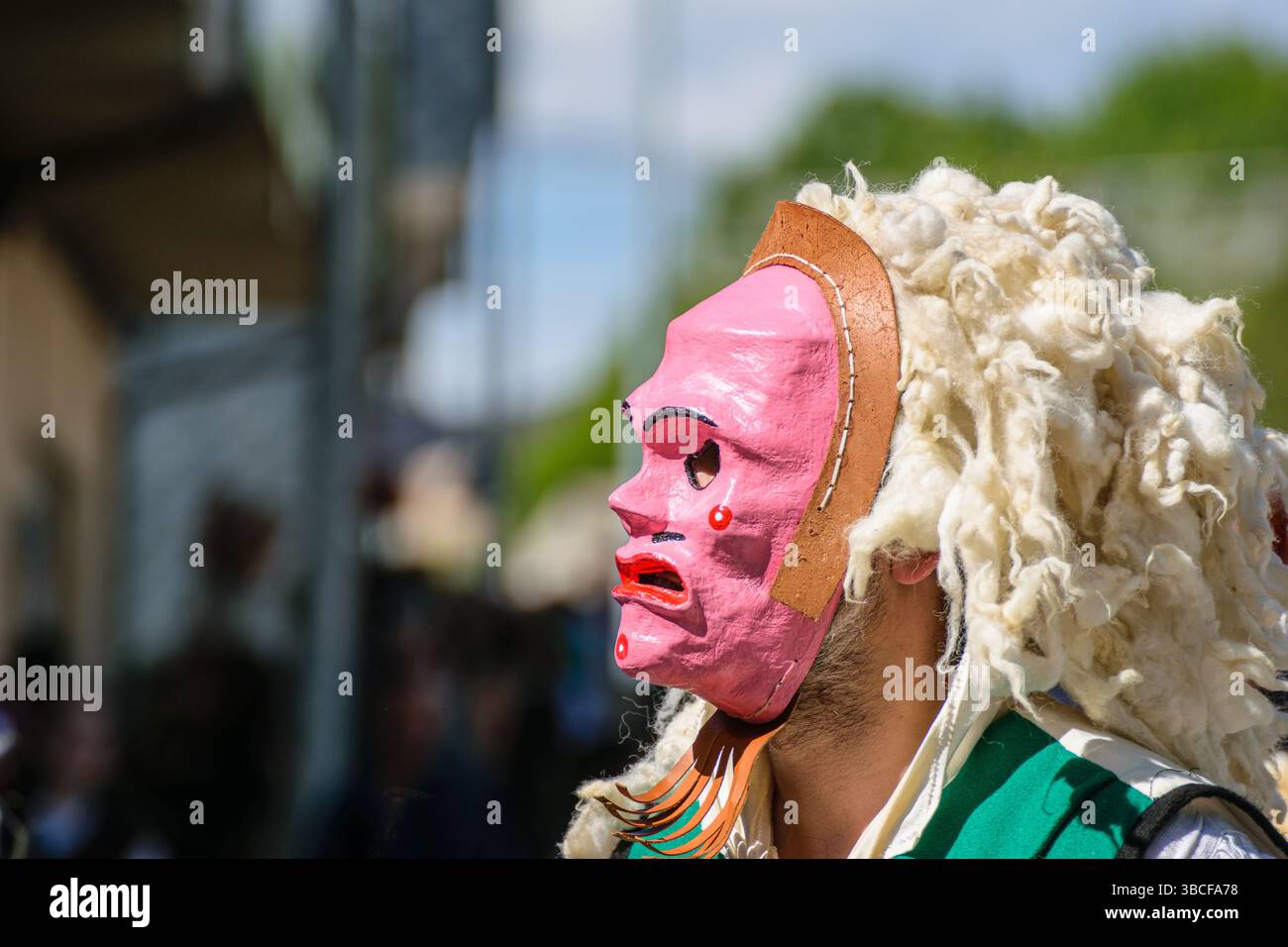 traditional mask of the popular carnival of Vigo called Merdeiro ...