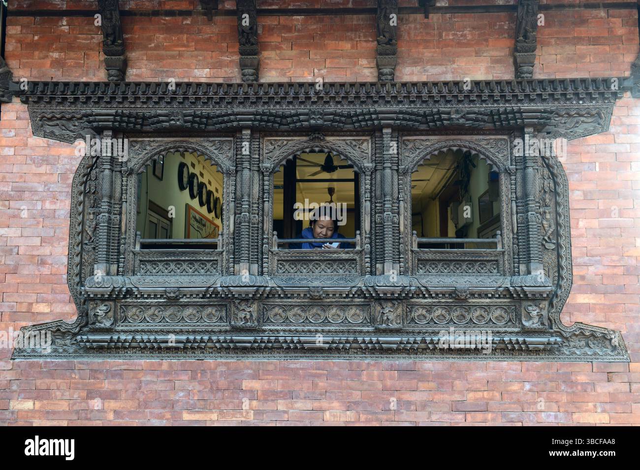 The new ticket booth at the Durbar Square heritage site in Bhaktapur ...