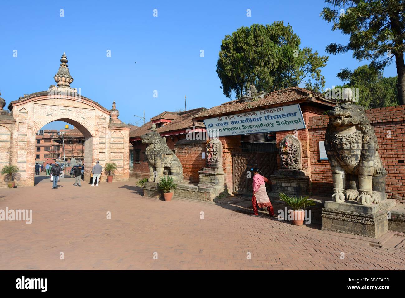 The gate to the Durbar Square Heritage site in Bhaktapur, Nepal Stock ...