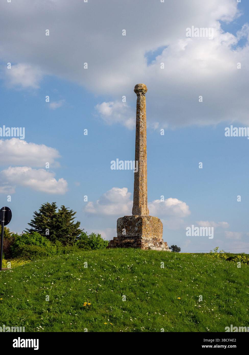 Village Cross, Titchwell village, Norfolk, UK; an example of a medieval ...