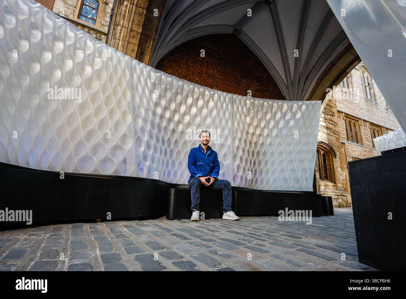 London, UK. 20th May, 2025. Artist Arthur Mamou-Mani with his work ...