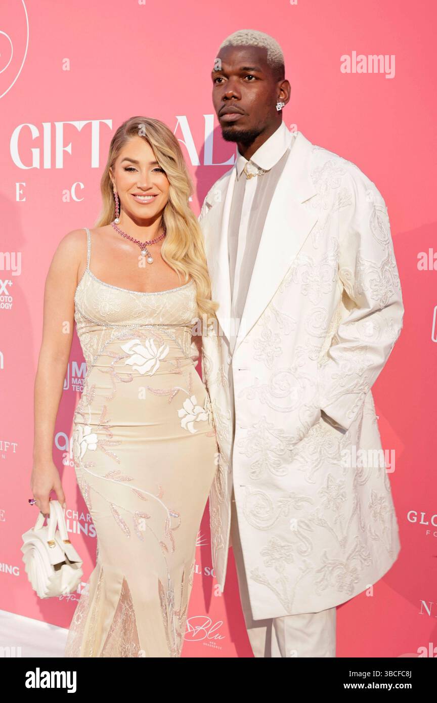 Paul Pogba mit Ehefrau Maria Zulay Pogba Salaues bei der Global Gift Gala 2025 auf dem Festival ...