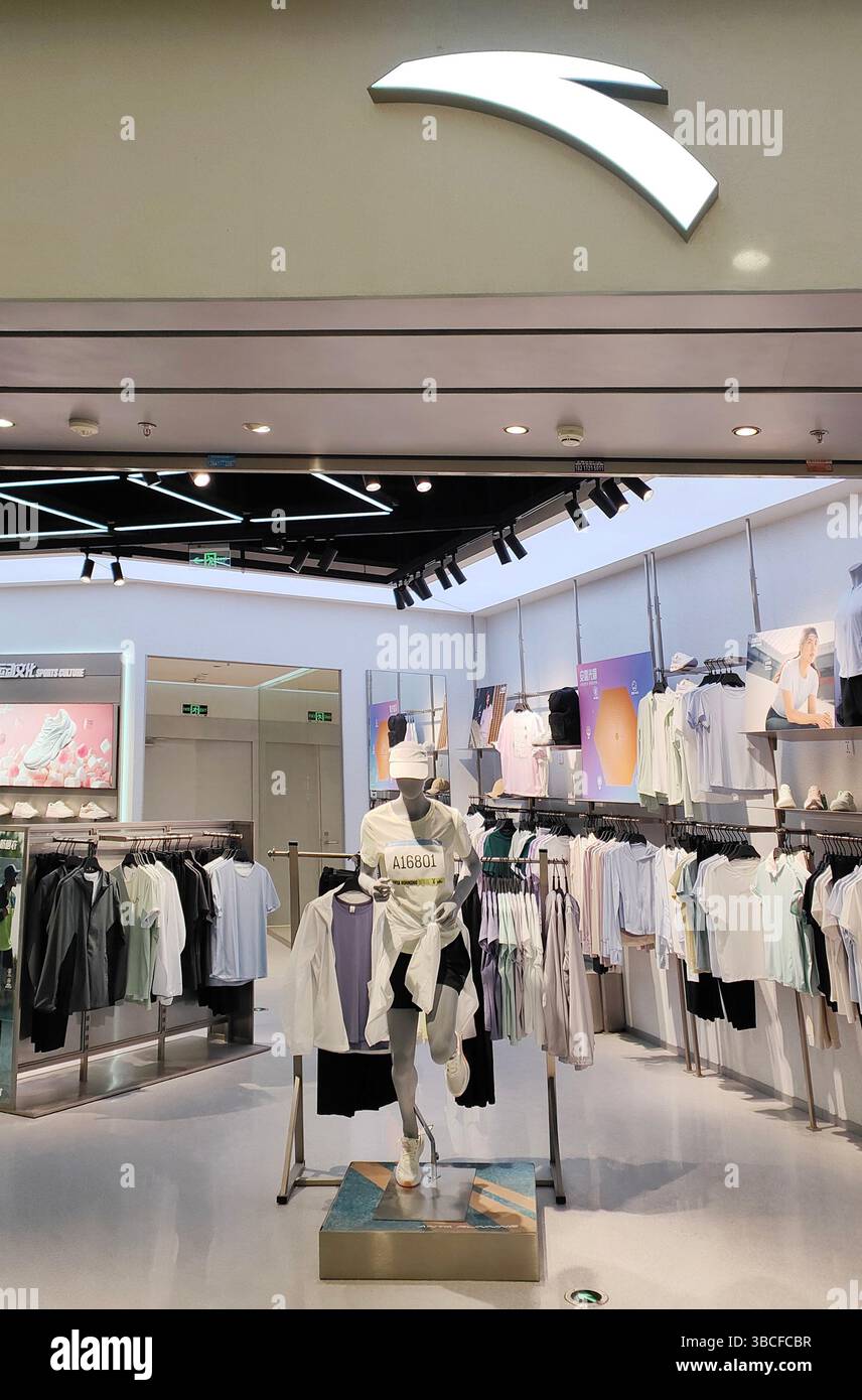 SHANGHAI, CHINA - MAY 17, 2025 - An Anta sports goods store in Shanghai ...