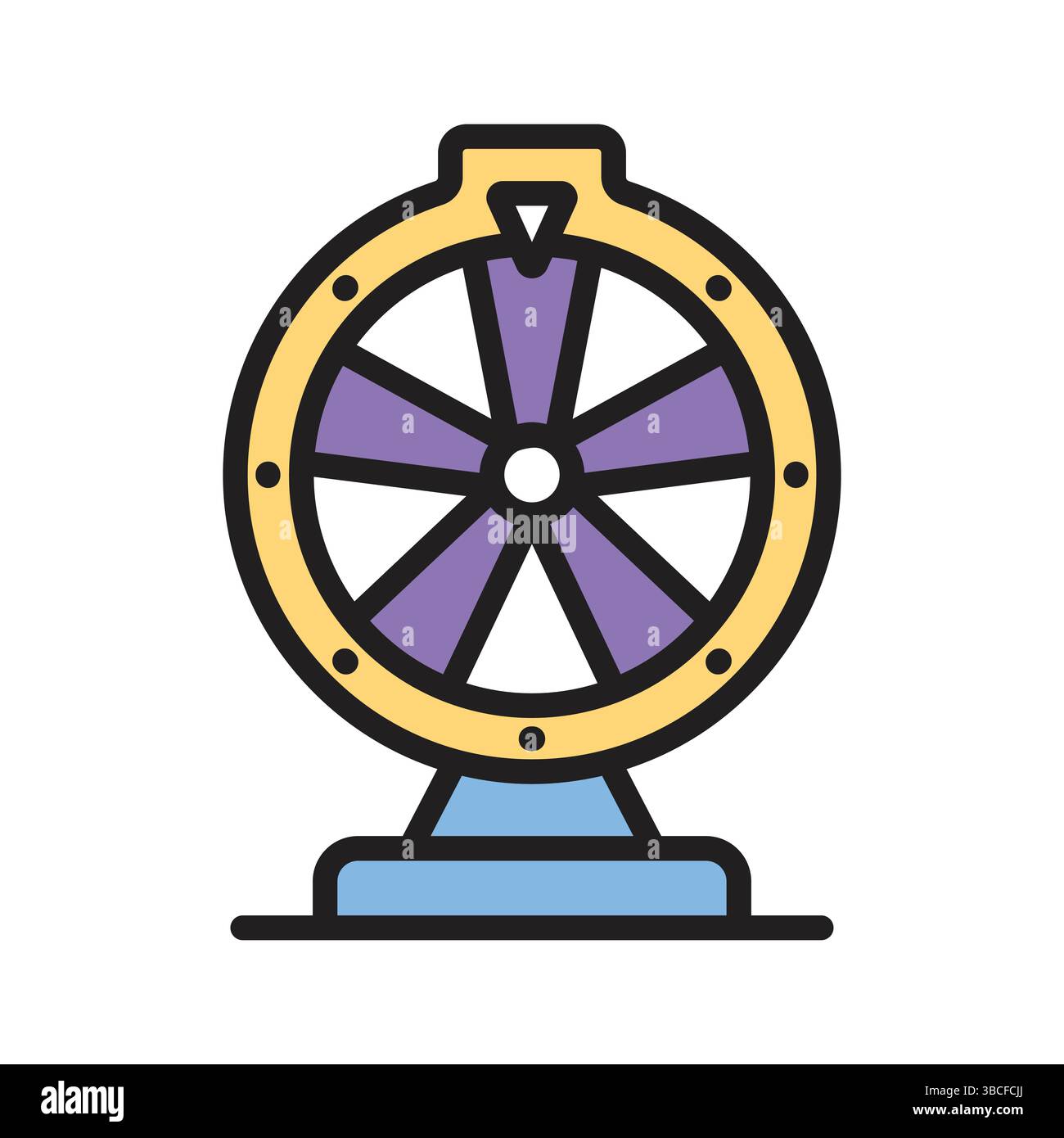 A spinning prize wheel often used in games and contests Stock Vector ...