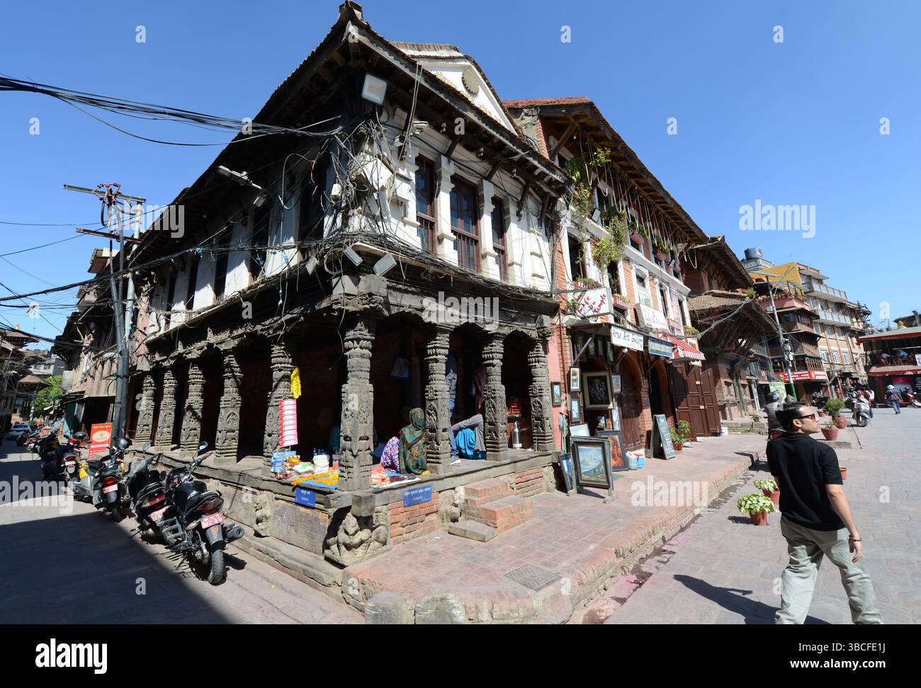 A beautiful old Newari style building at Patan's Durbar Square in ...