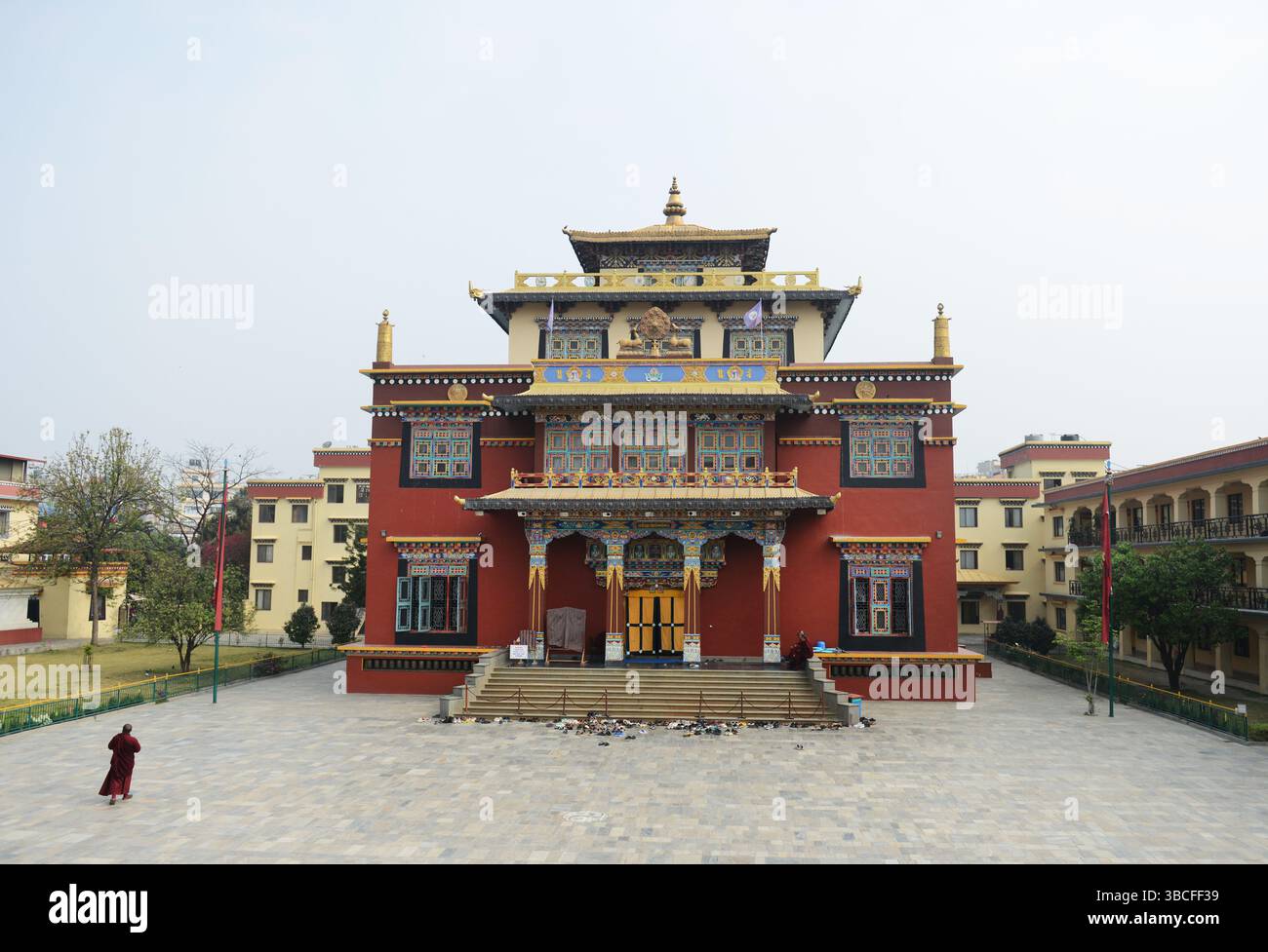 The Tharlam Monastery in Boudhanath, Kathmandu, Nepal Stock Photo - Alamy