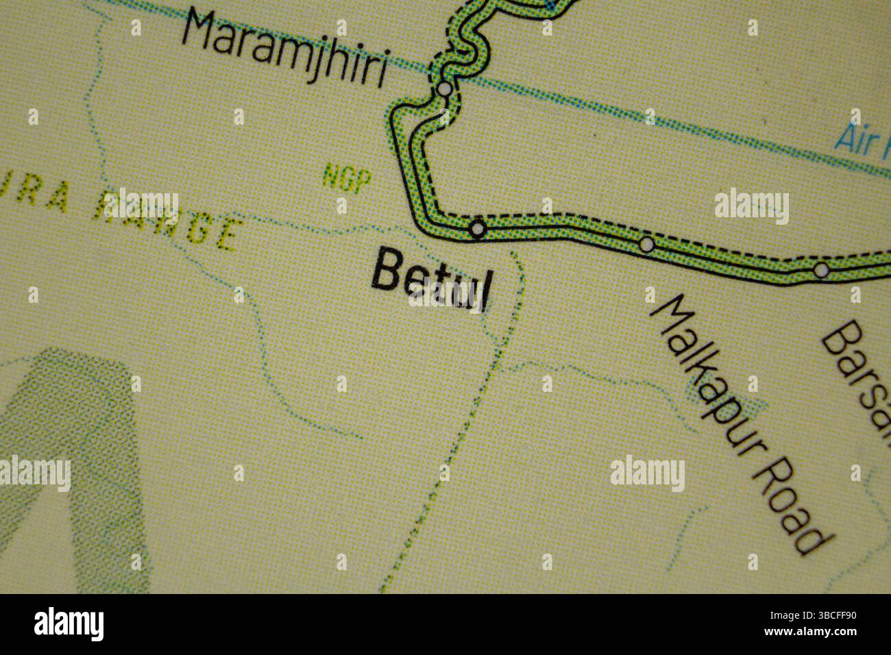 Betul - India Railways junction schematic transport map train station ...