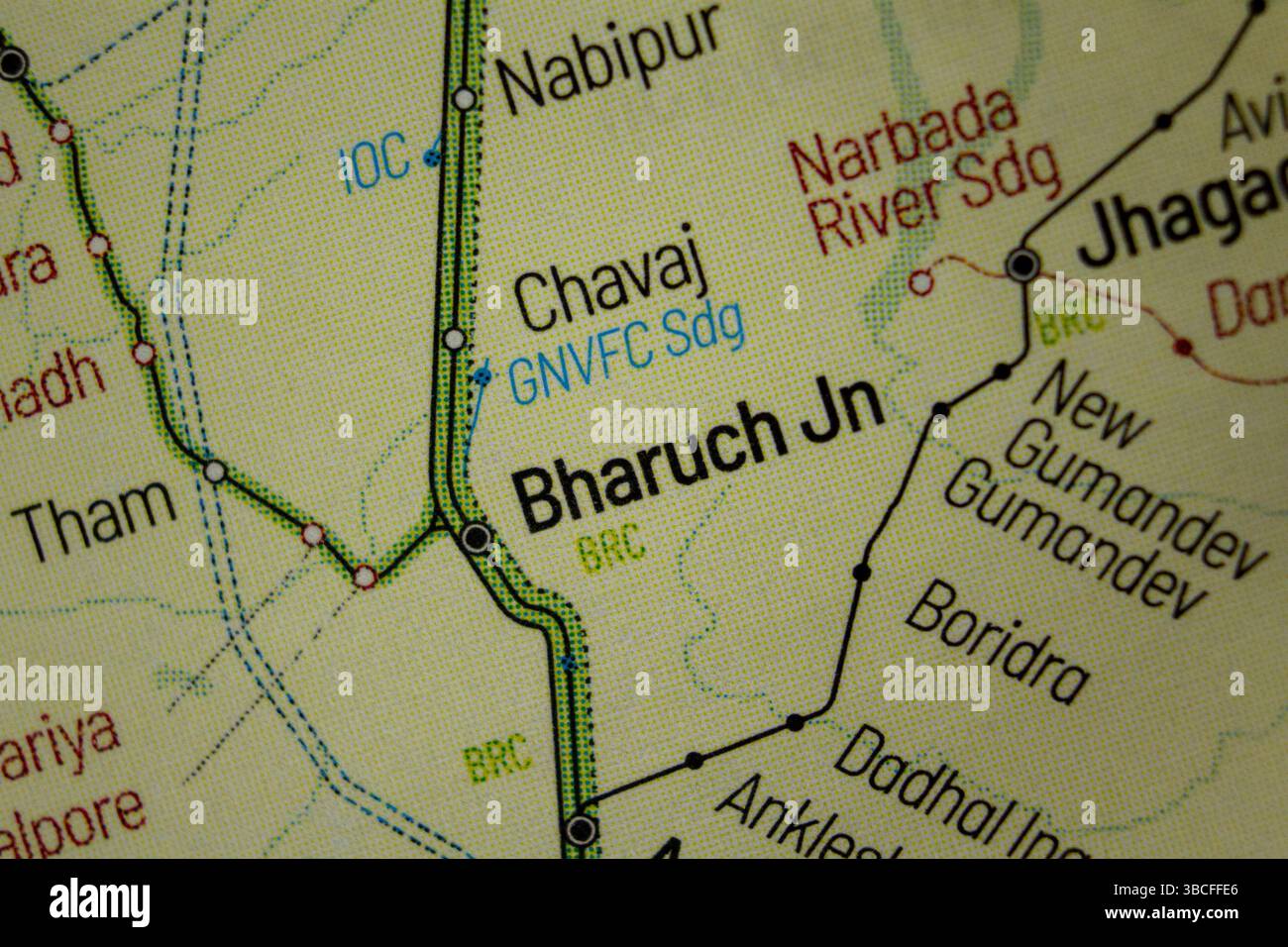 Bharuch Jn - India Railways junction schematic transport map train ...