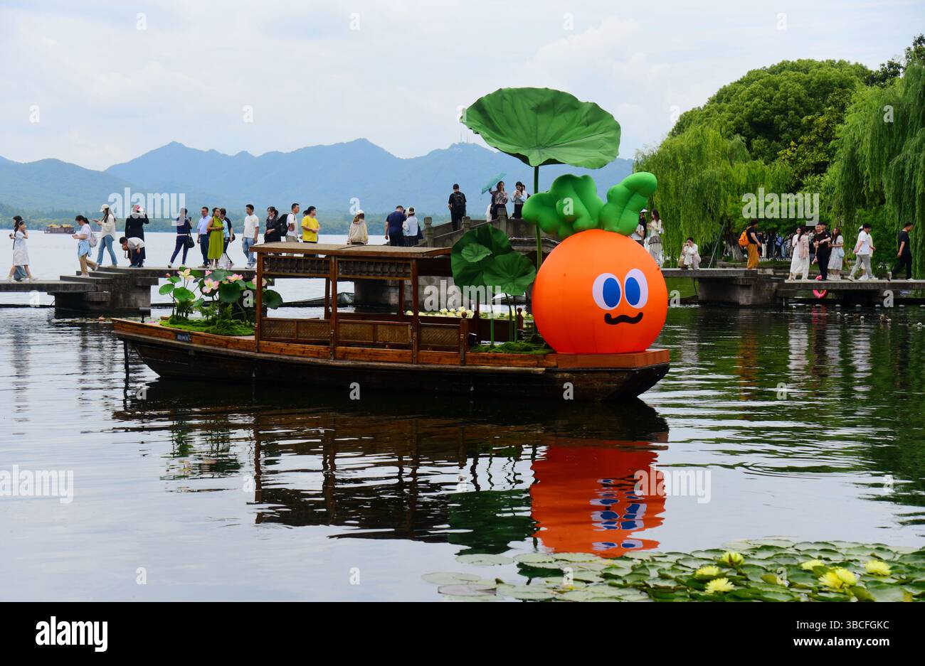 The MoJo Carrot makes debut on the West Lake in Hangzhou City, east ...