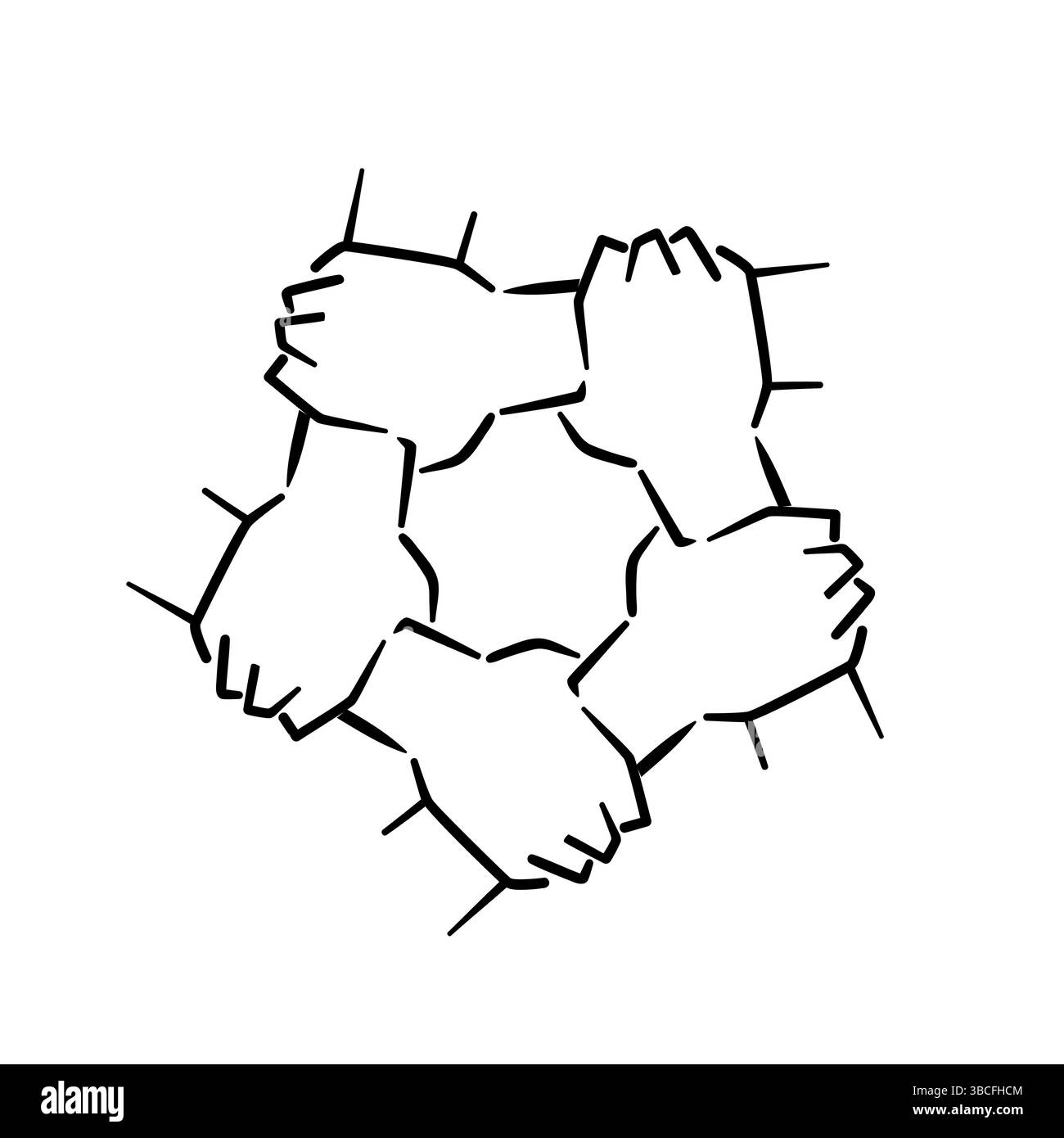 A vibrant vector illustration featuring hands holding each other to ...