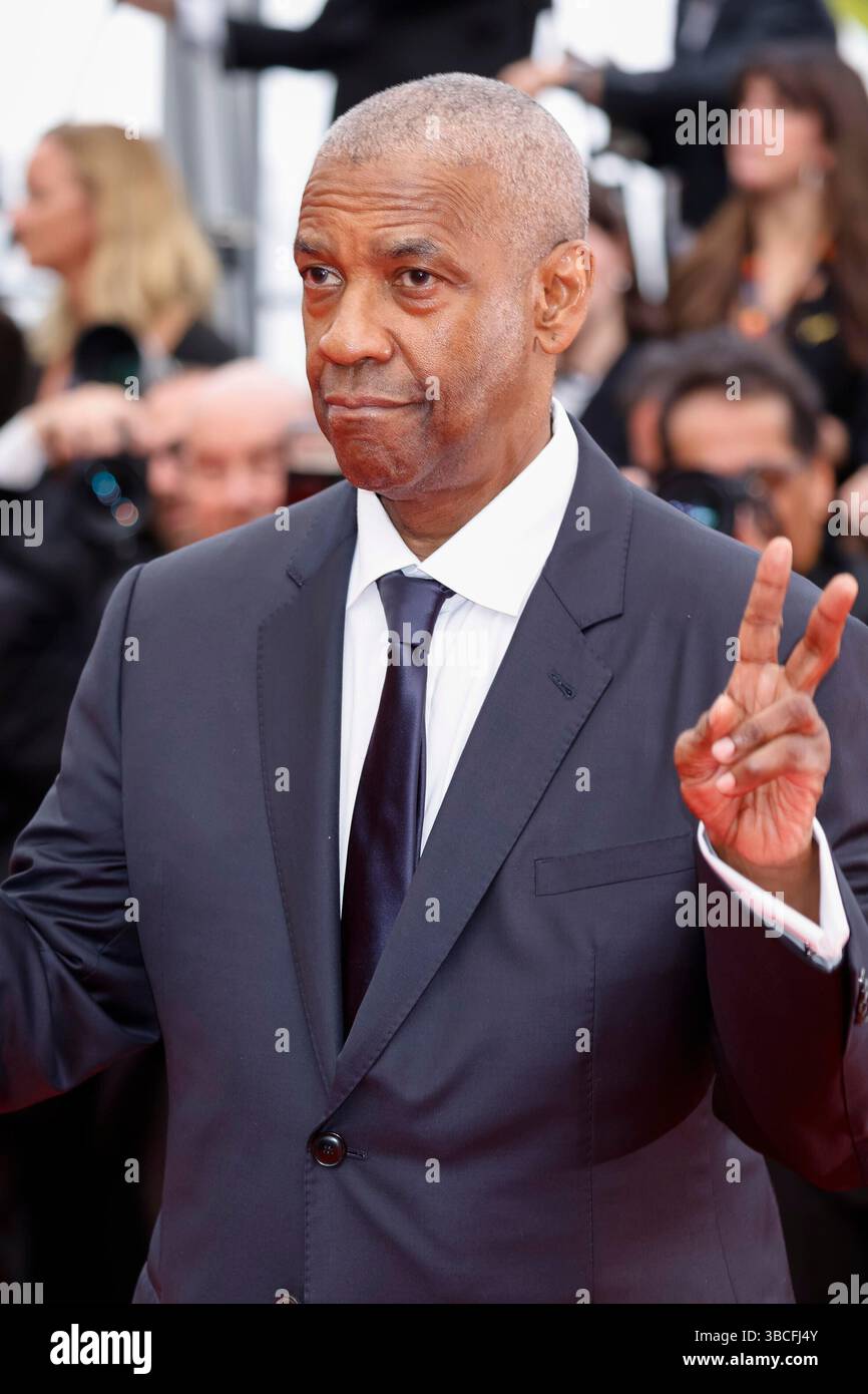 Denzel Washington attends the premiere of 'Highest 2 Lowest'' during ...