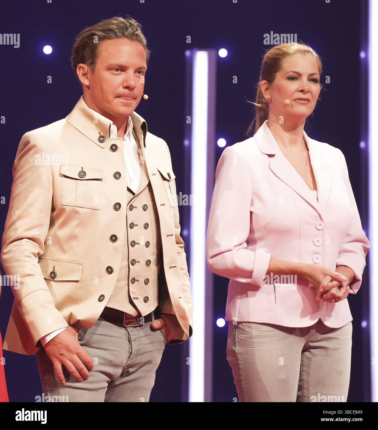 Singer Stefan Mross and TV presenter Maxi Biewer MDR TV show Back then ...