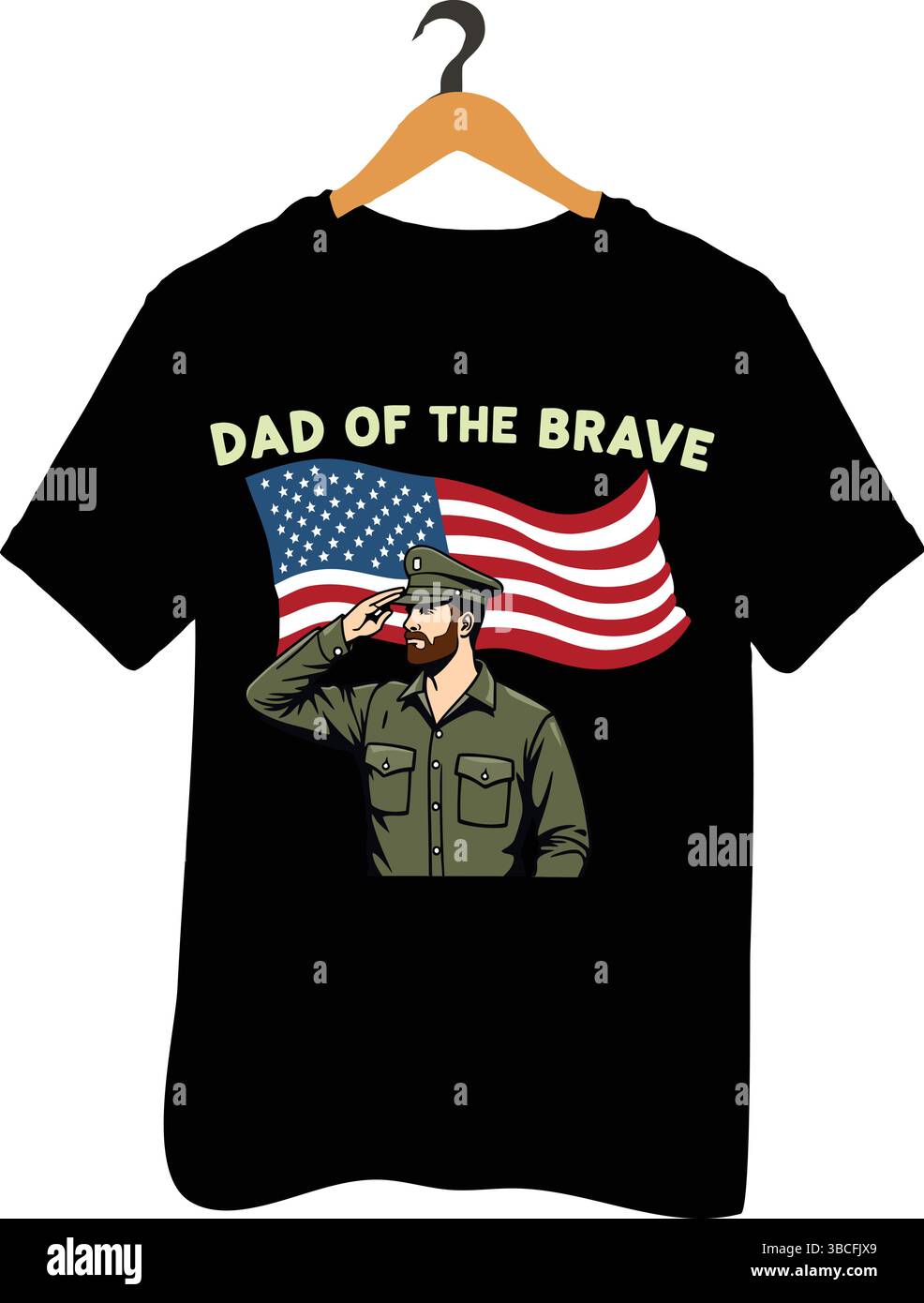 Honor your military dad with this T-shirt featuring "DAD OF THE BRAVE ...