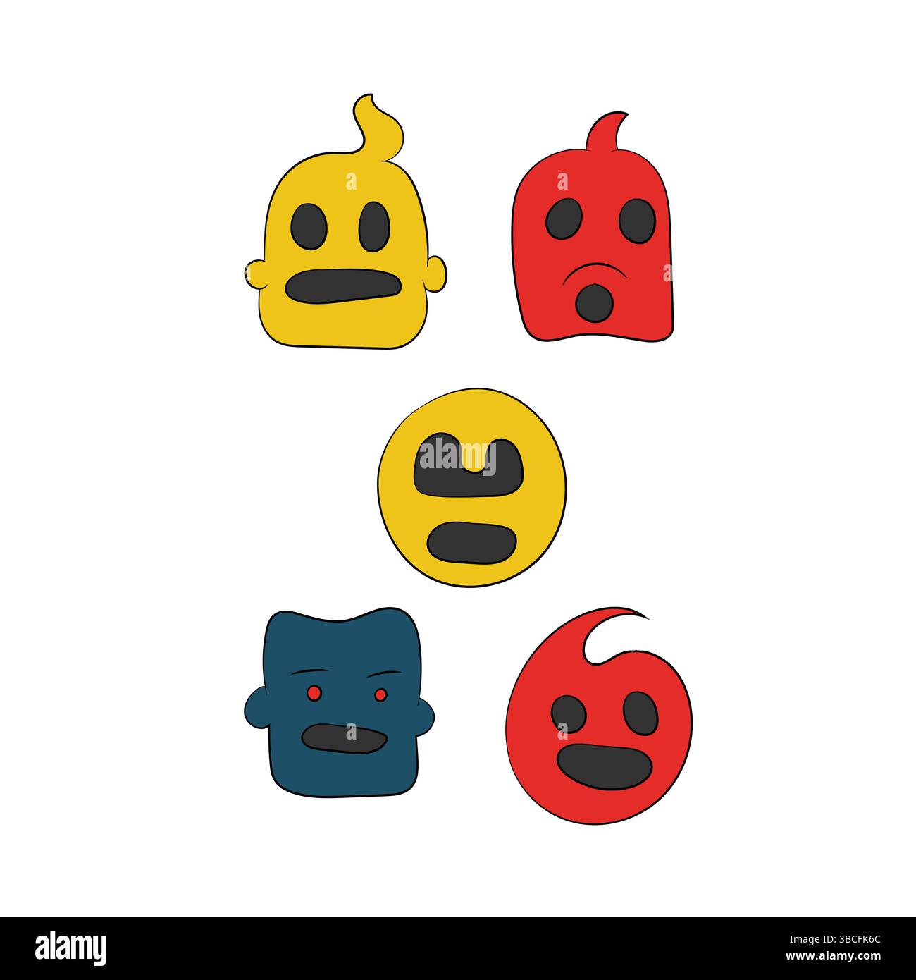 cartoon face emoticon Stock Vector Image & Art - Alamy