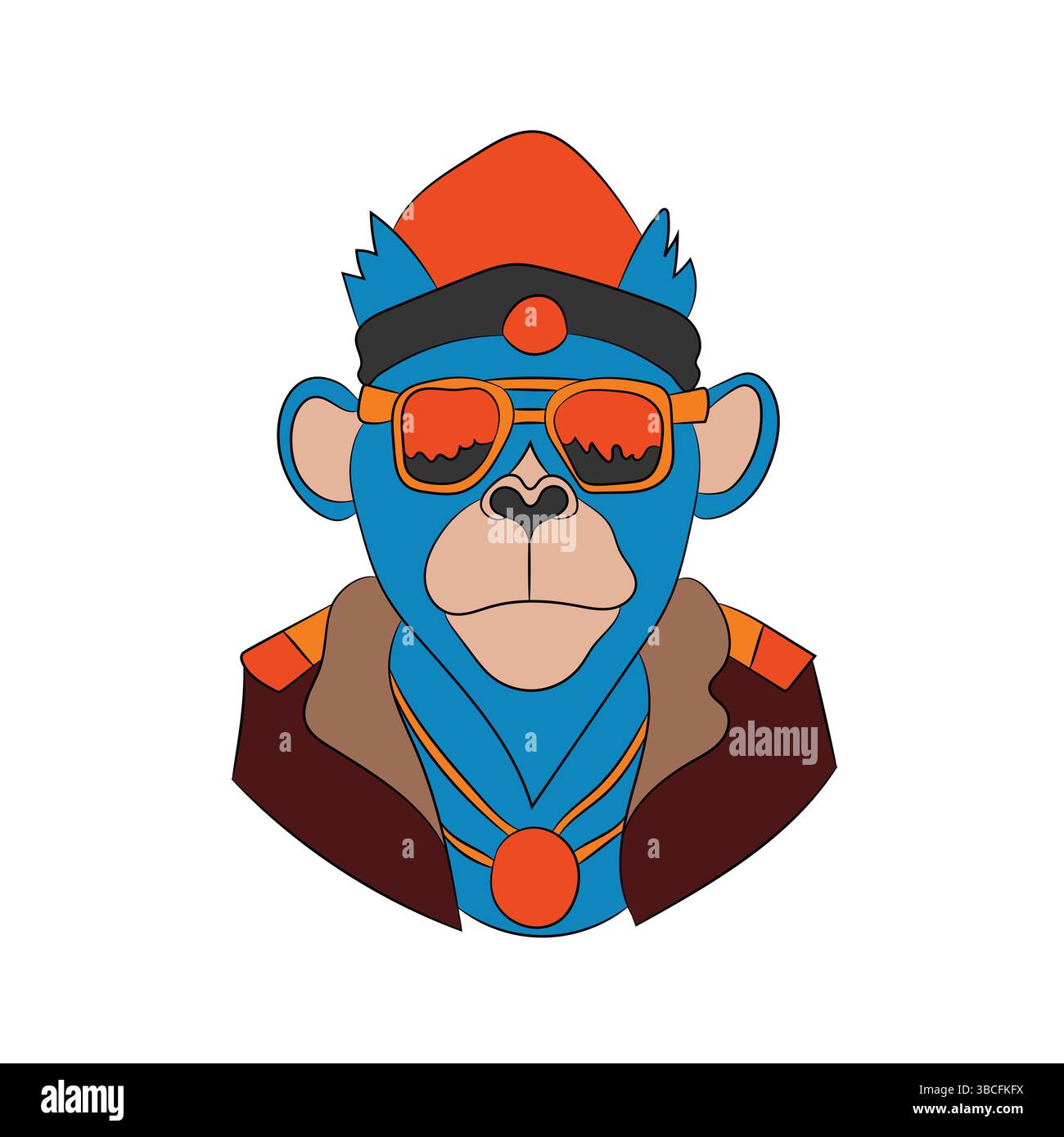 cute monkey animal character Stock Vector Image & Art - Alamy
