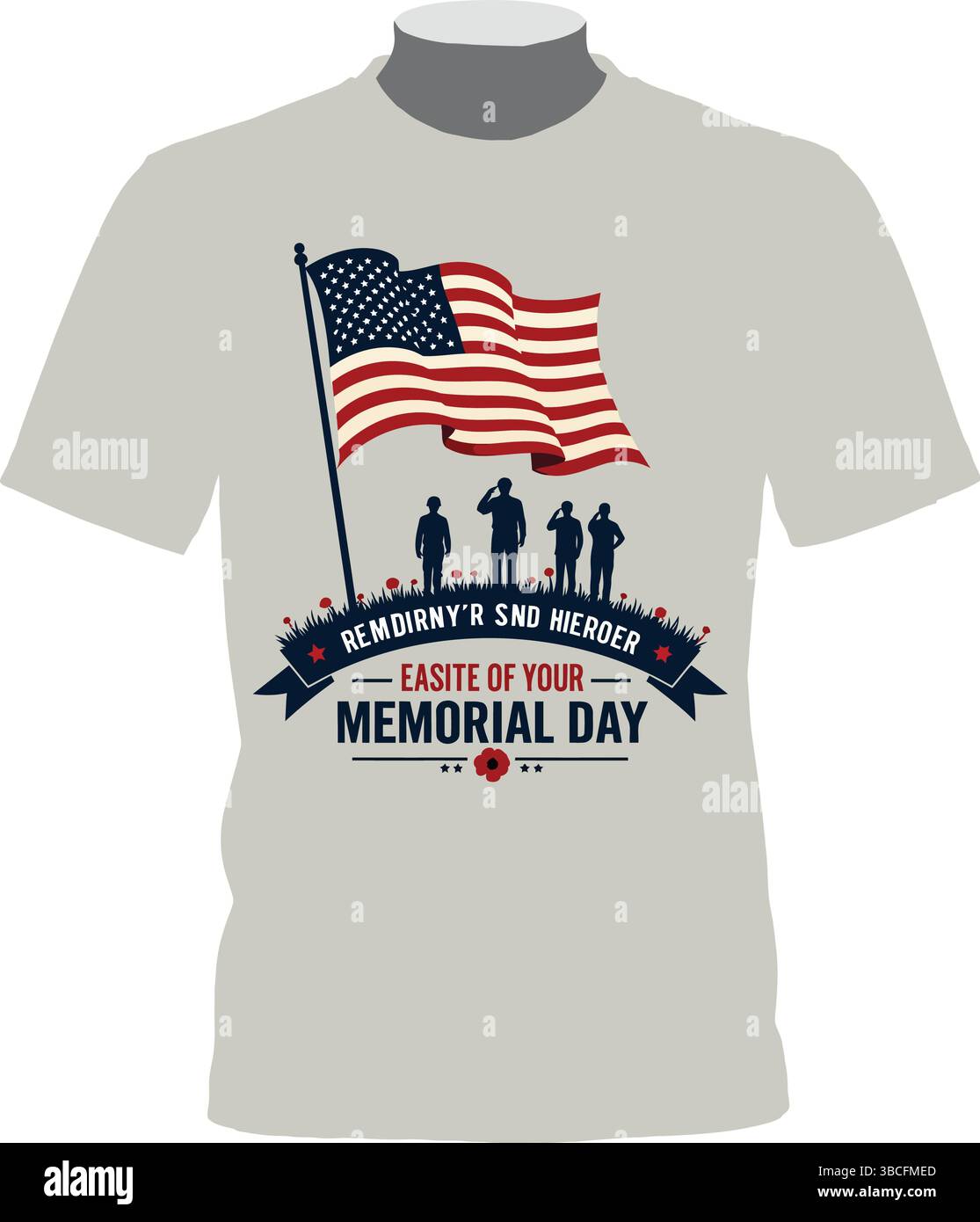 Powerful Memorial Day design showing soldiers and American flag ...