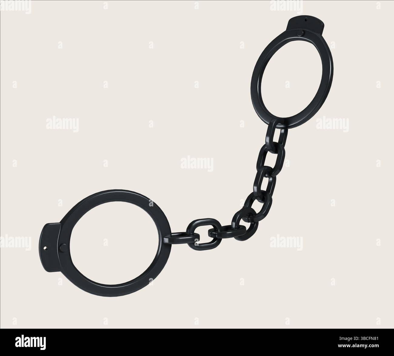 Narcotics restraint symbol with handcuffs. 3D render illustration Stock ...