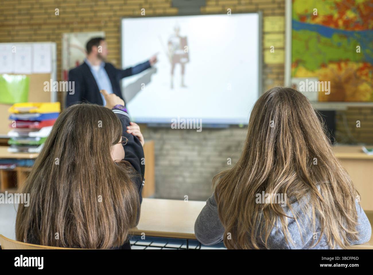 Child, children, girl, teacher, classroom, lessons, school, school ...