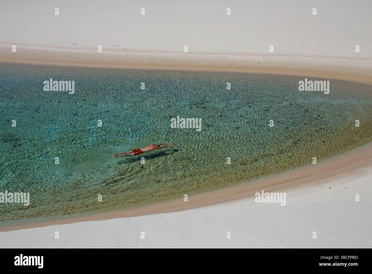Lagoons in the desert of Lencois Maranhenses National Park, Brazil ...