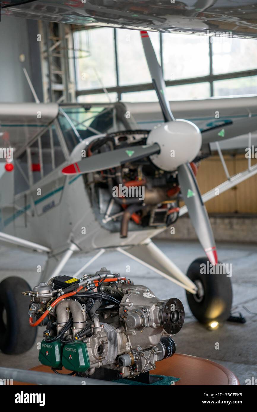 Turbo propeller type of aircraft and engine ROTAX Stock Photo - Alamy