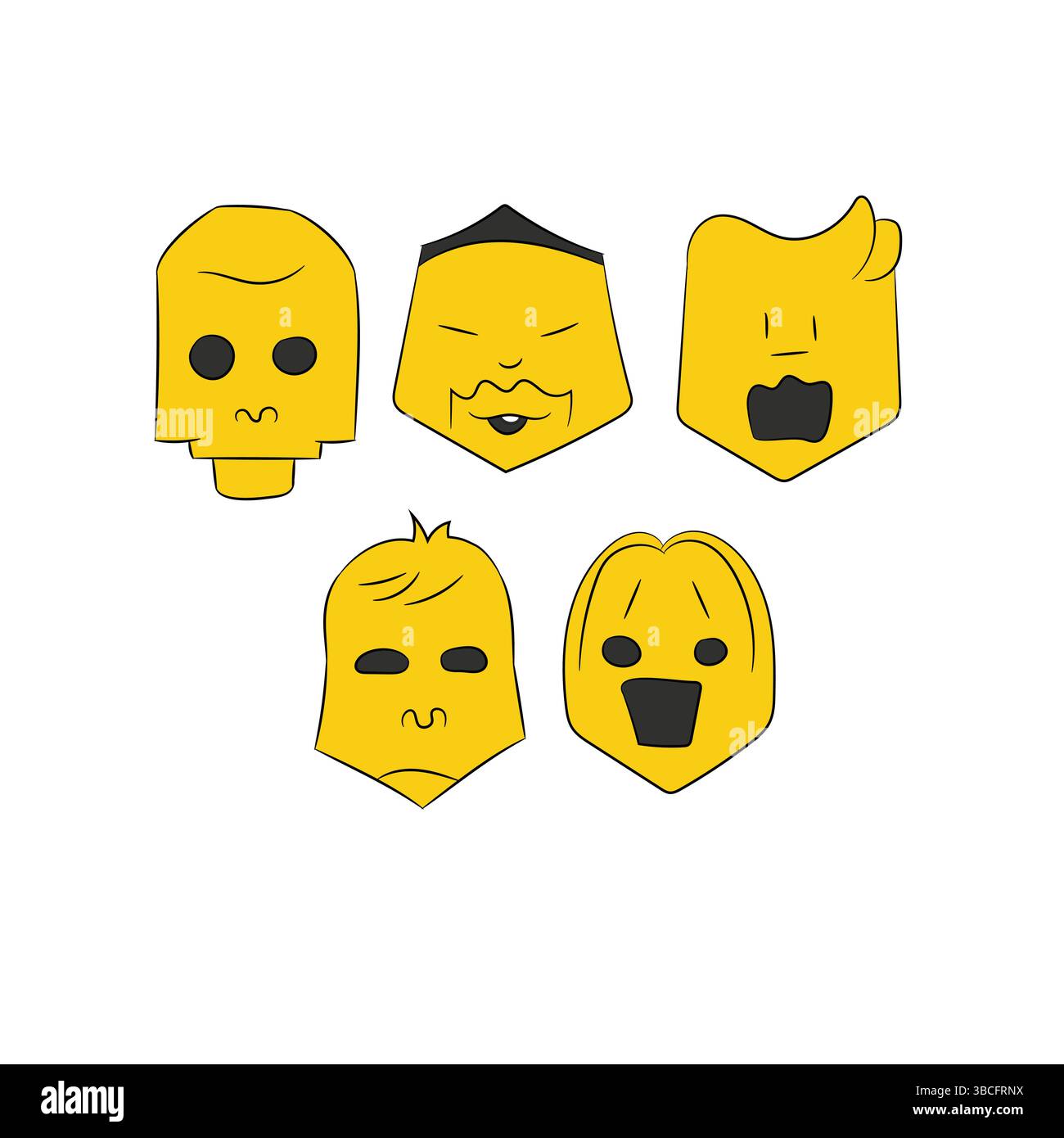 cartoon face emoticon Stock Vector Image & Art - Alamy