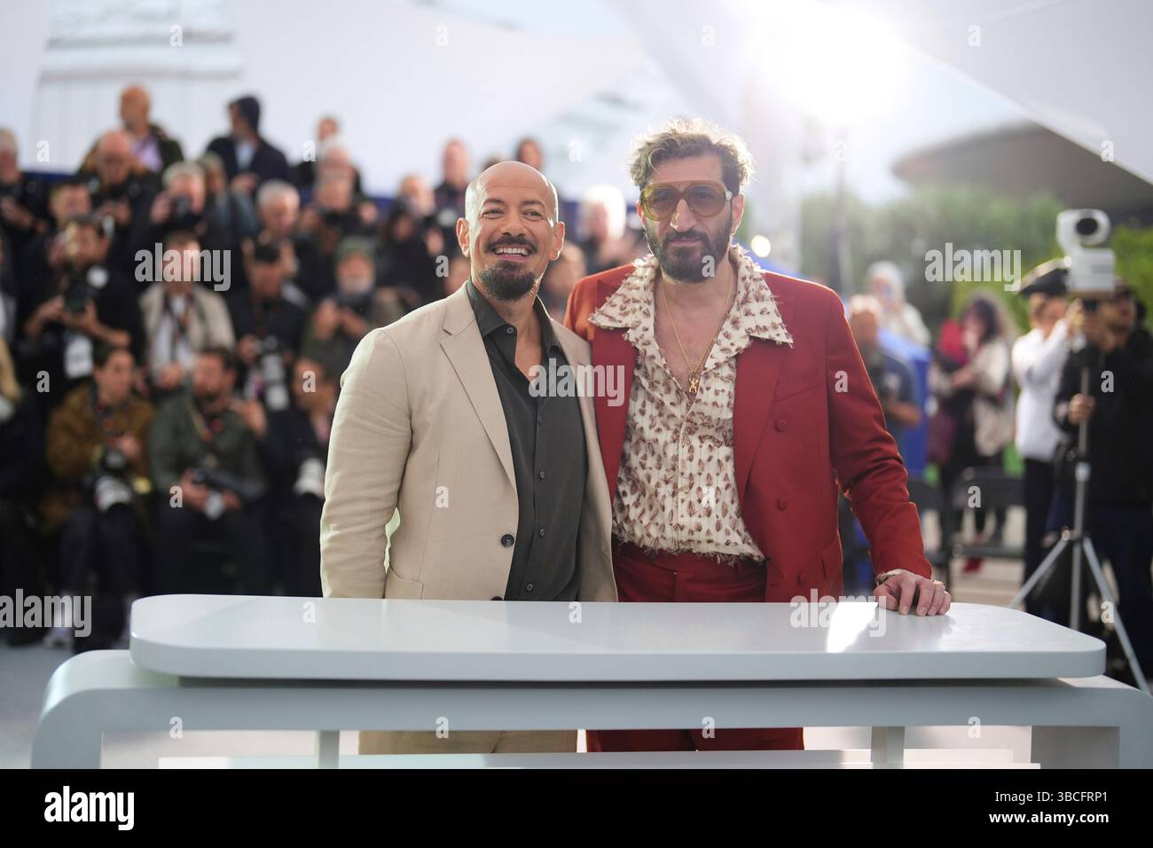 Director Tarik Saleh, left, and Fares Fares pose for photographers at ...