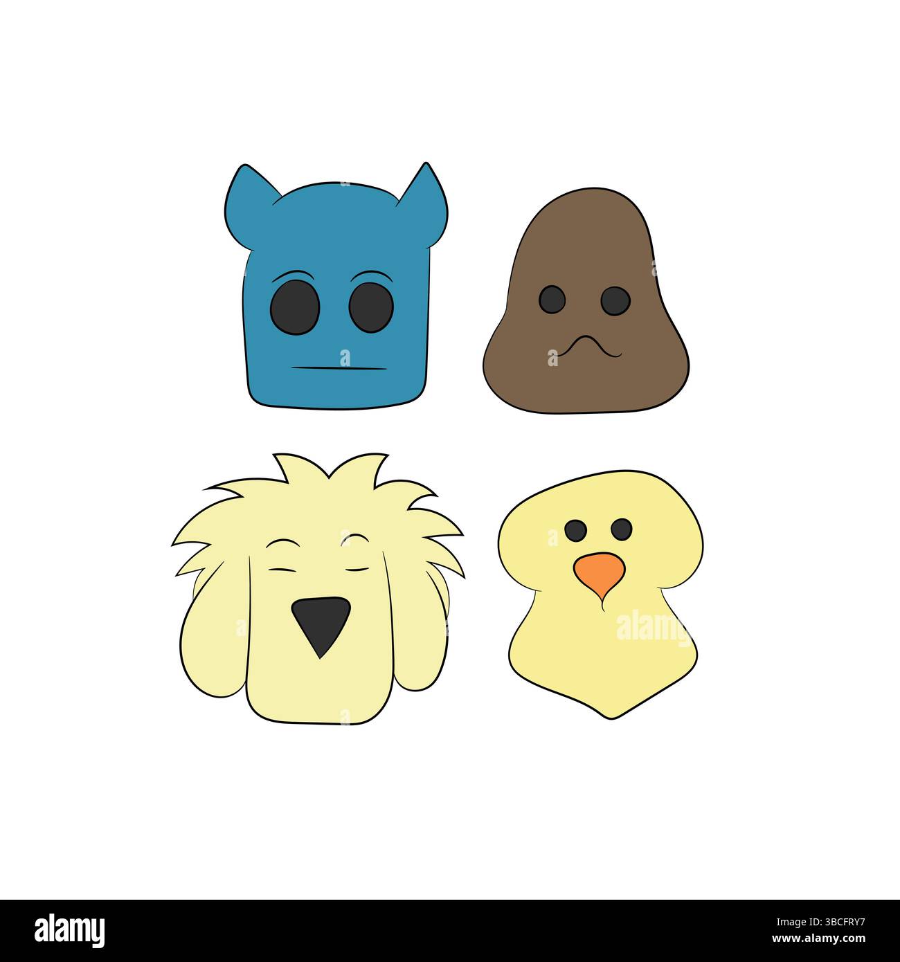 cartoon face emoticon Stock Vector Image & Art - Alamy