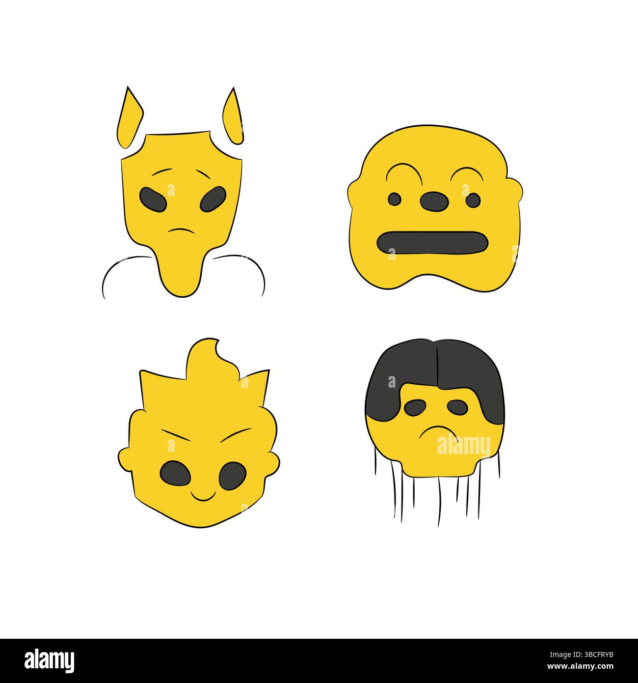 cartoon face emoticon Stock Vector Image & Art - Alamy